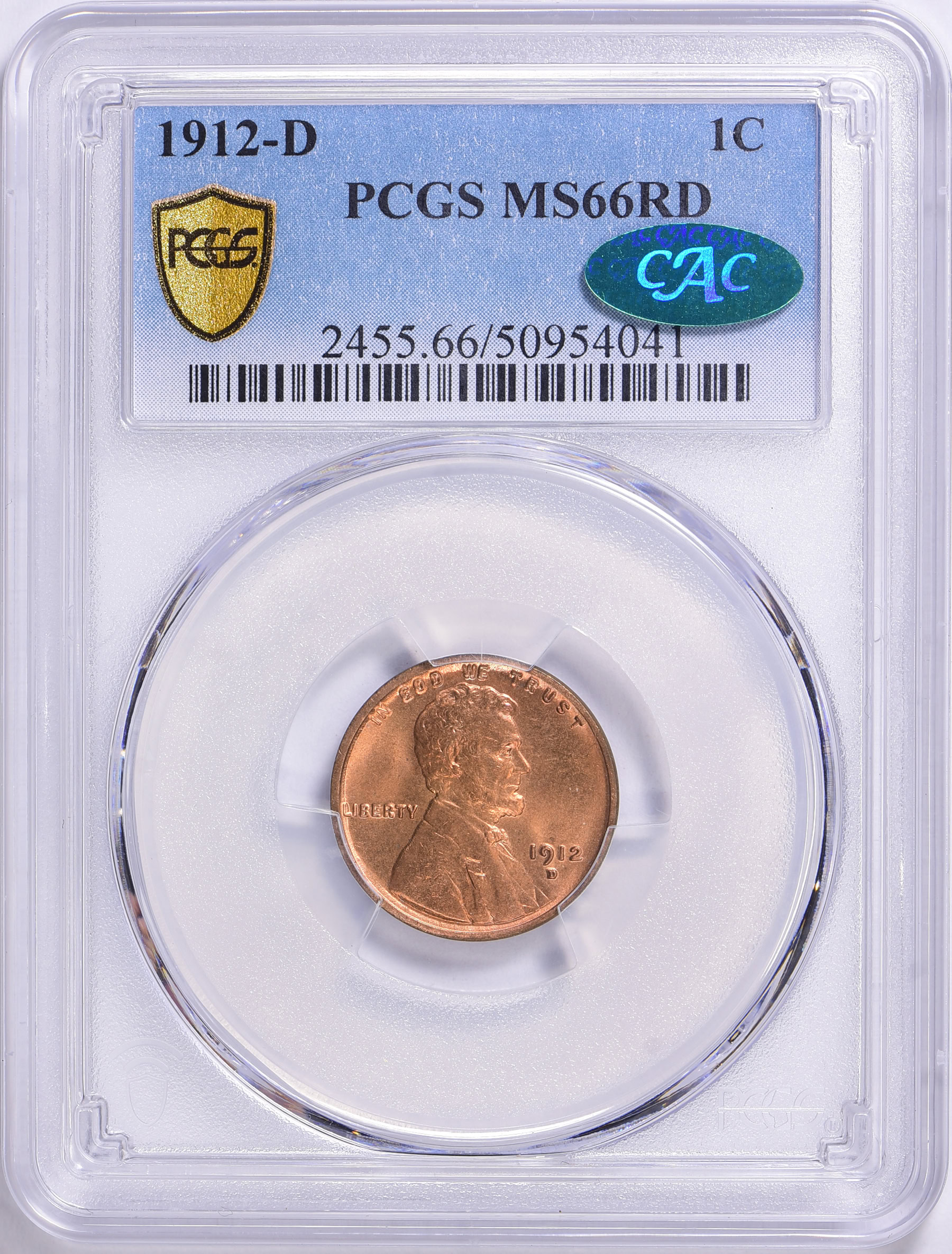 1912-D Lincoln Cent PCGS MS-66 RD (CAC Green) (Item 1732259 ...