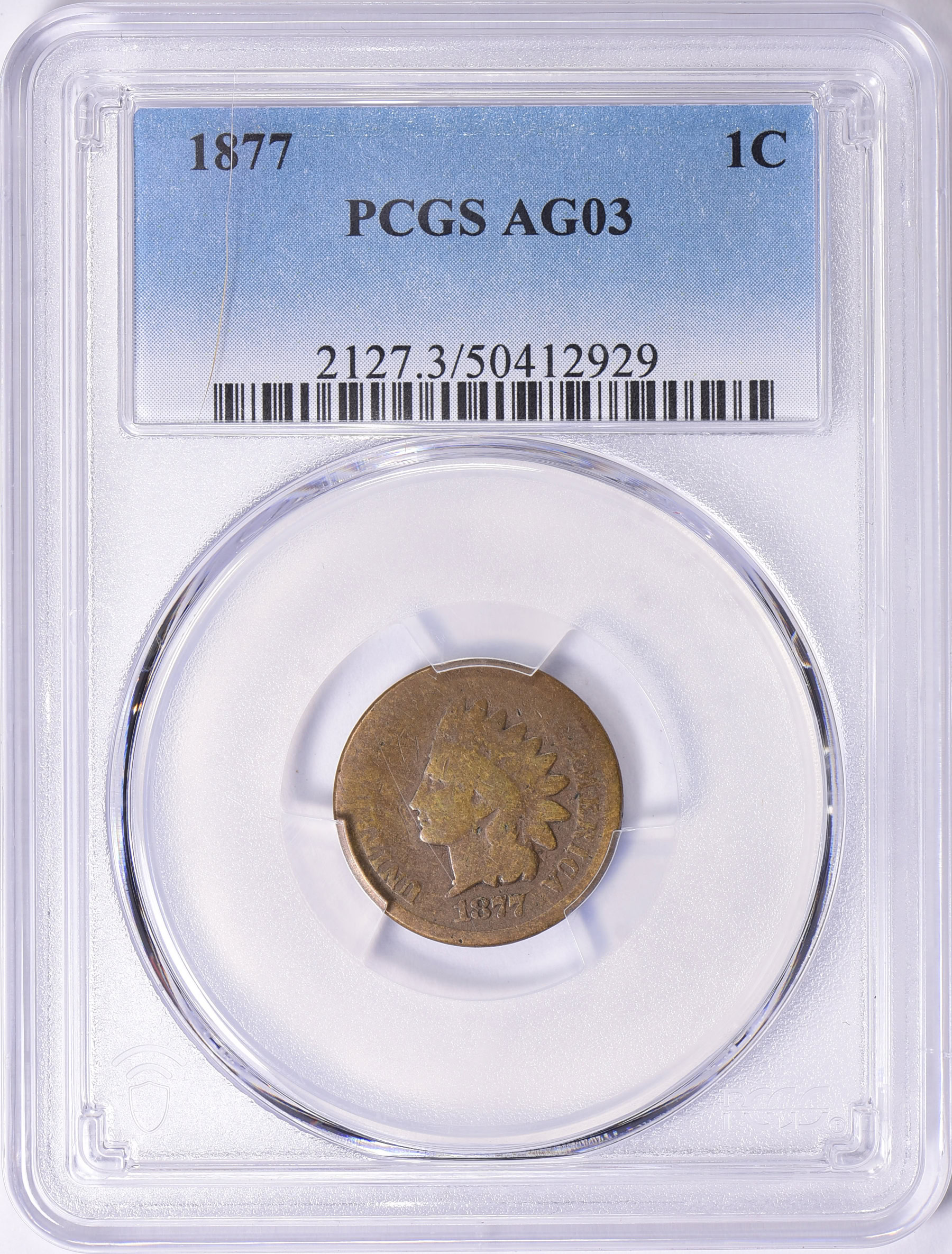 1877 Indian Cent PCGS AG-03 BN (Item 1732282) | GreatCollections Coin ...