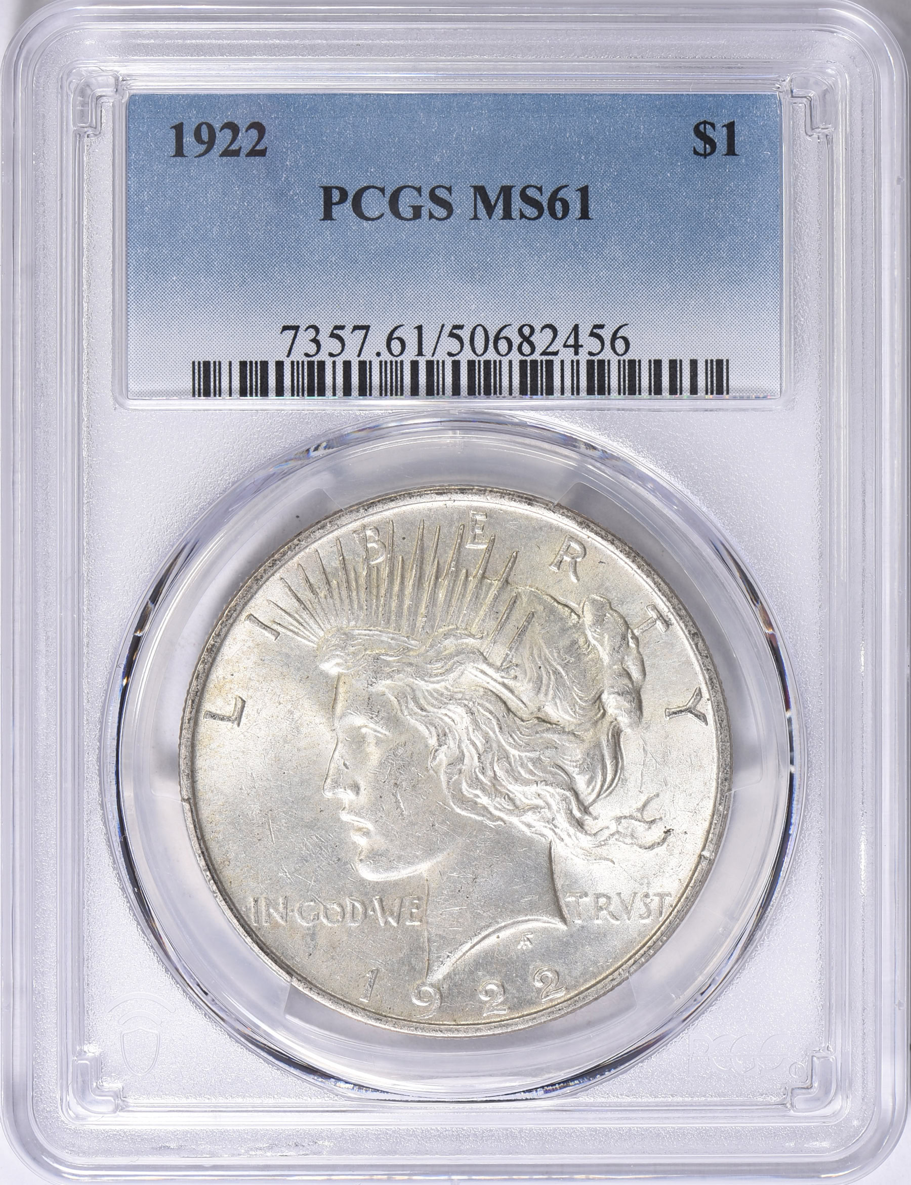 1922 Peace Silver Dollar PCGS MS-61 (Item 1732370) | GreatCollections Coin Auctions