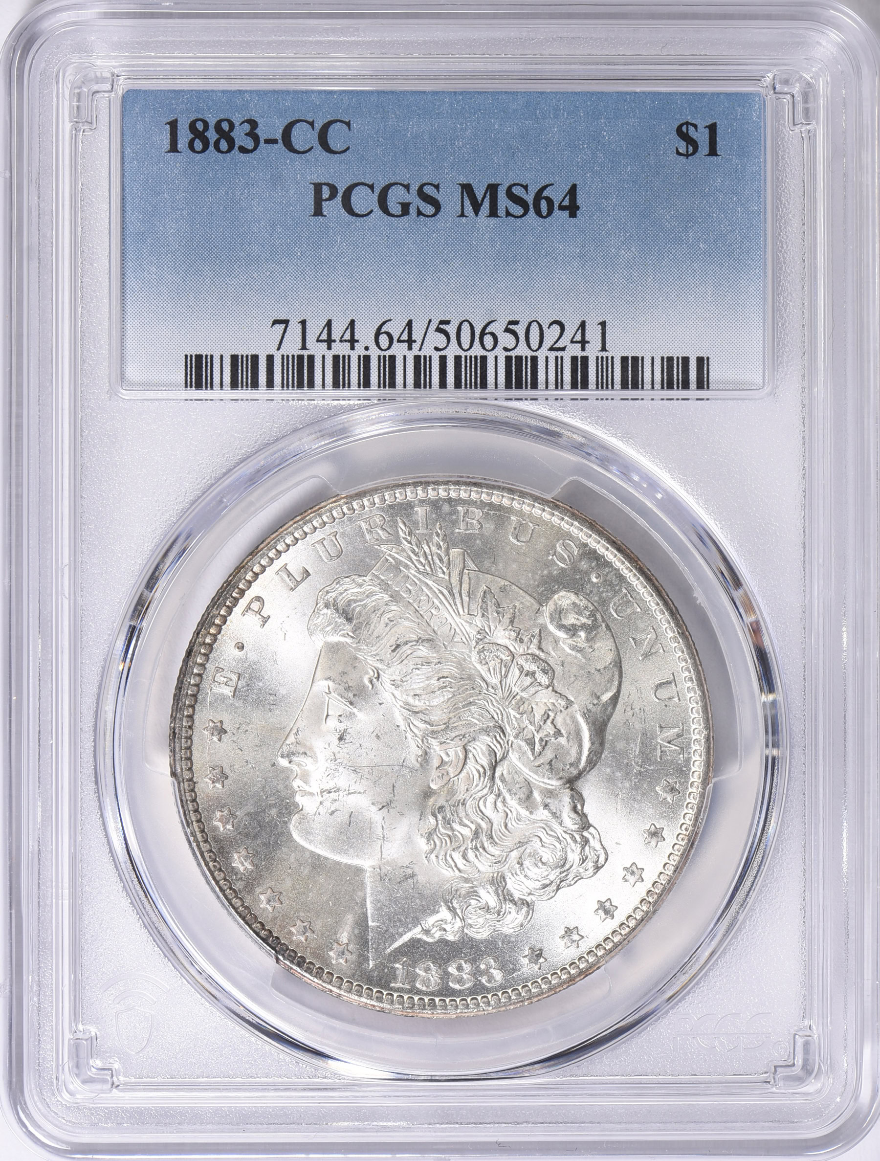 1883-CC Morgan Silver Dollar PCGS MS-64 (Item 1732471) | GreatCollections Coin Auctions