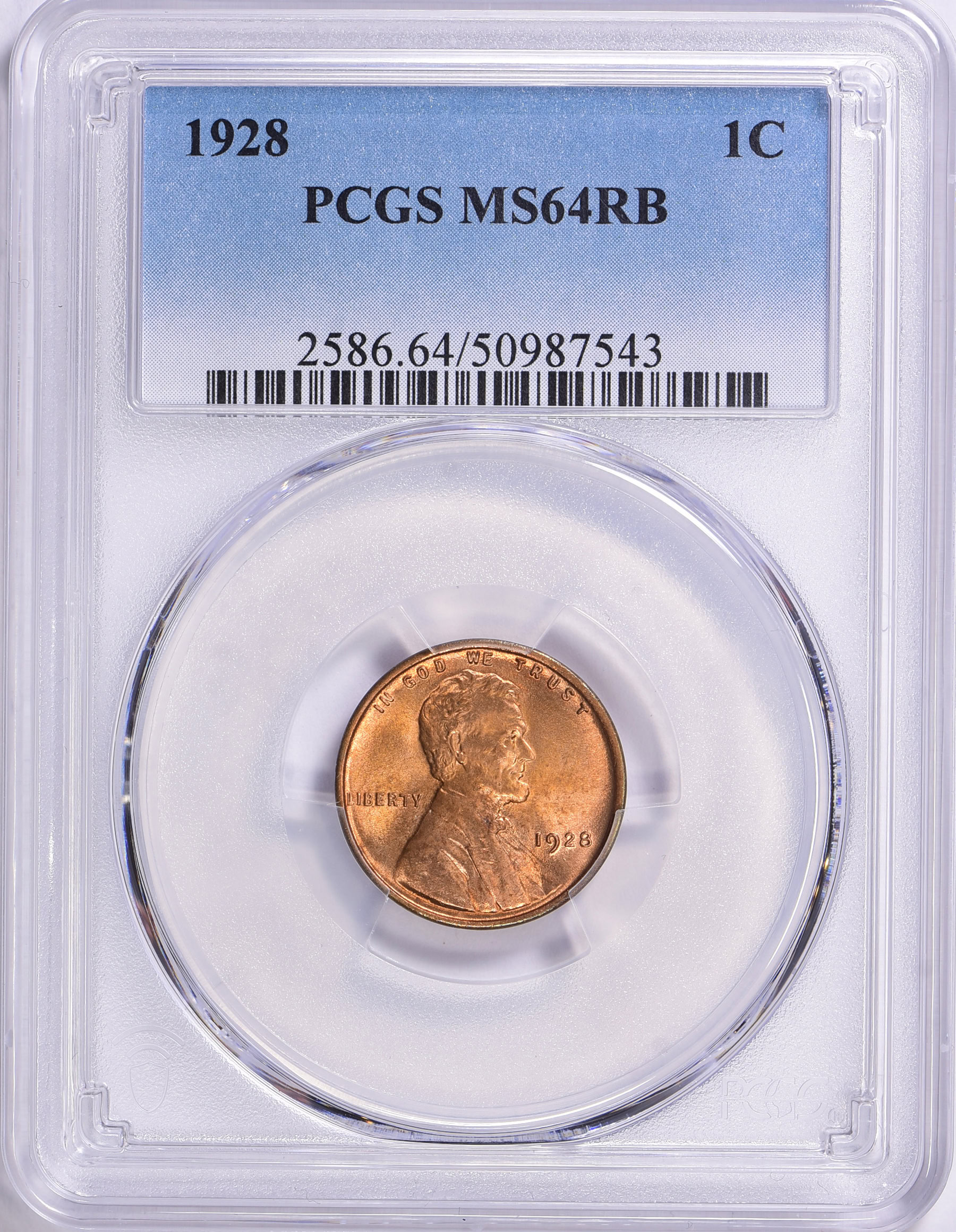 1928 Lincoln Cent PCGS MS-64 RB (Item 1732511) | GreatCollections Coin Auctions