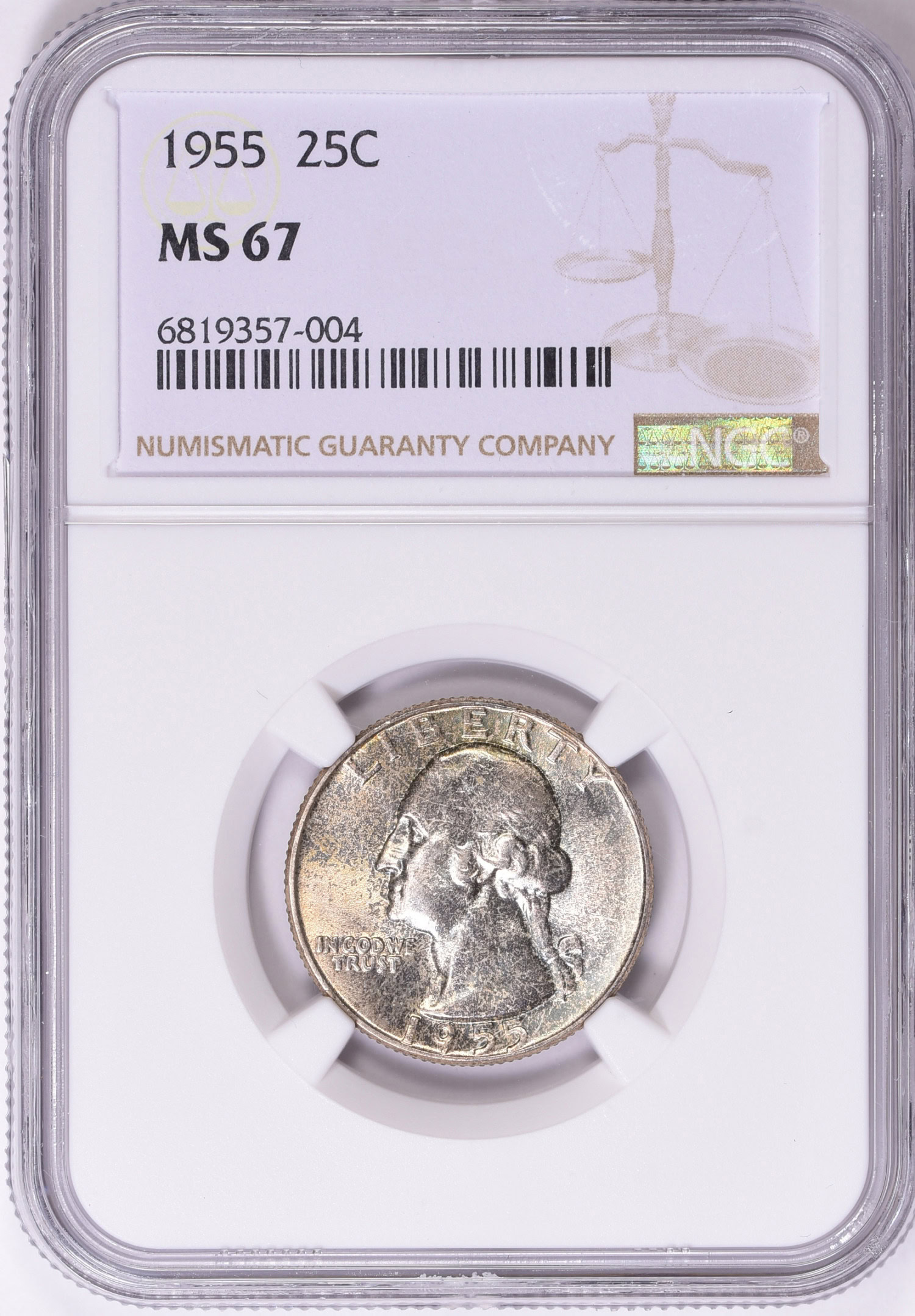 1955 Washington Quarter NGC MS-67 (Toned) (Item 1732768 ...