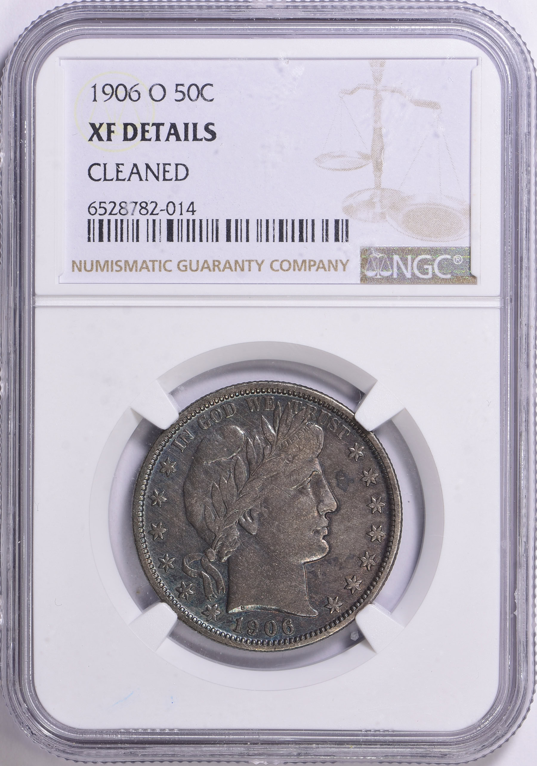 1906-O Barber Half Dollar NGC XF Details (Item 1732878) | GreatCollections Coin Auctions