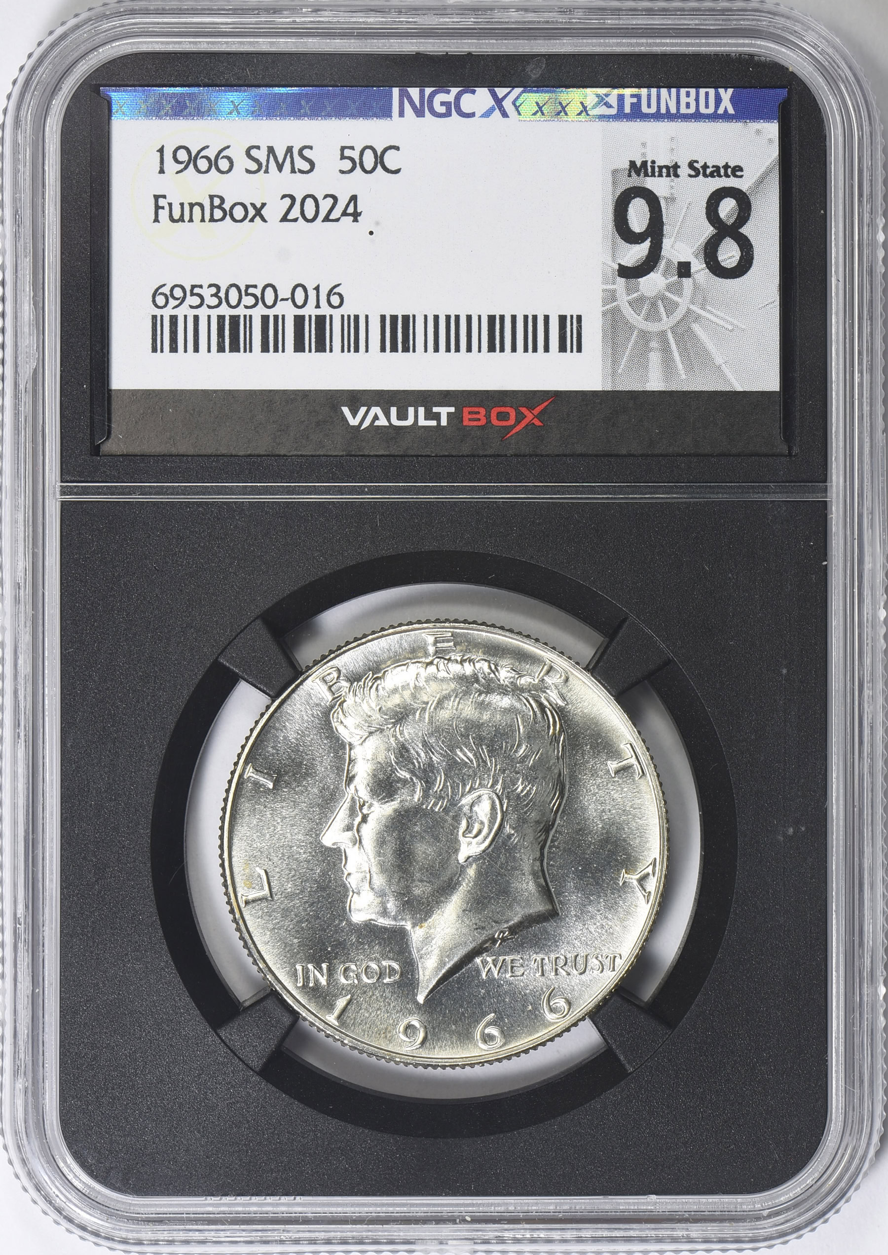 1966 Kennedy Half Dollar SMS NGCX Mint State 9.8 (NGC MS-68) (FunBox 2024) (Item 1732905 ...