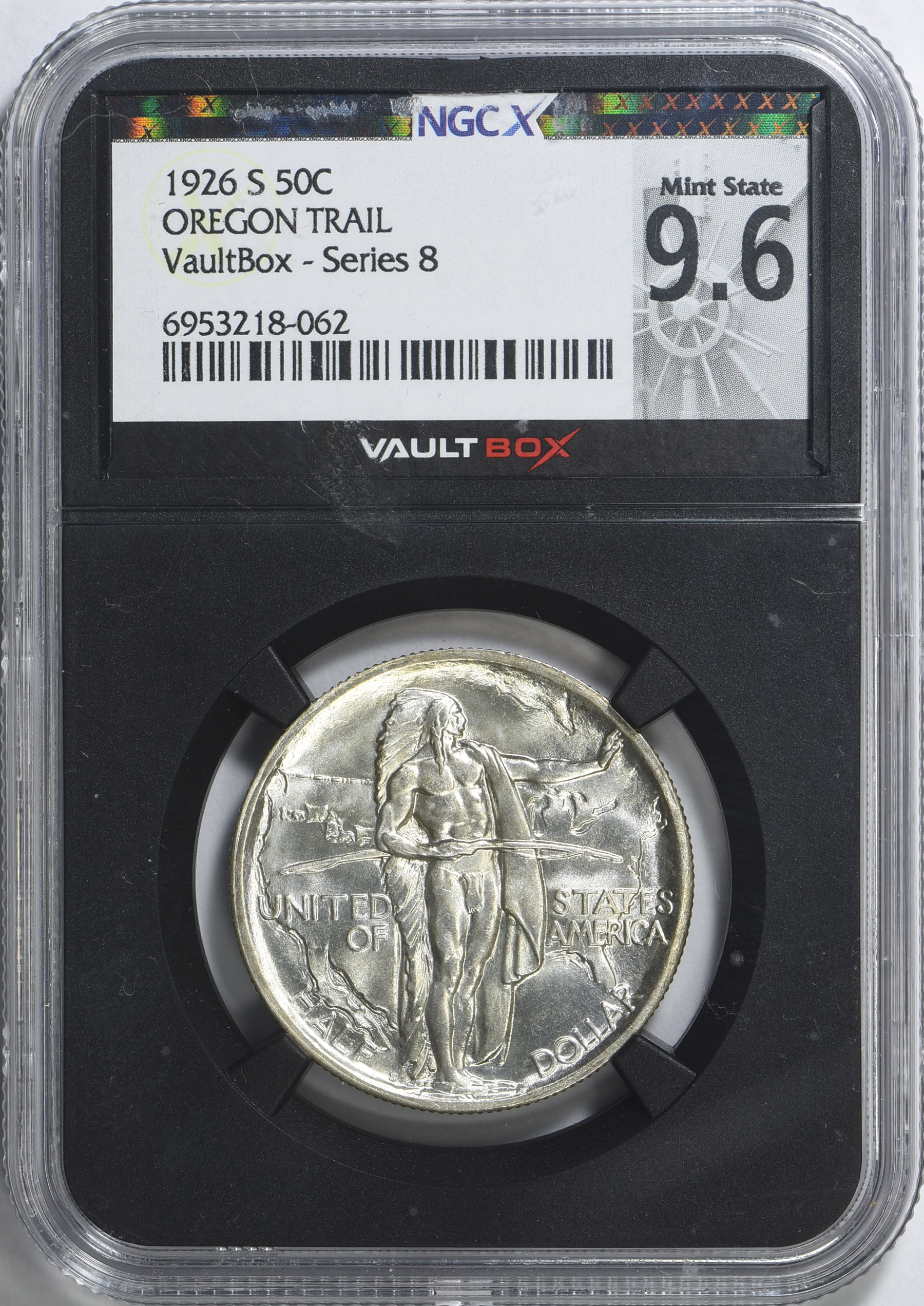 1926-S Oregon Trail Memorial Half Dollar NGCX Mint State 9.6 (NGC MS-66 ...