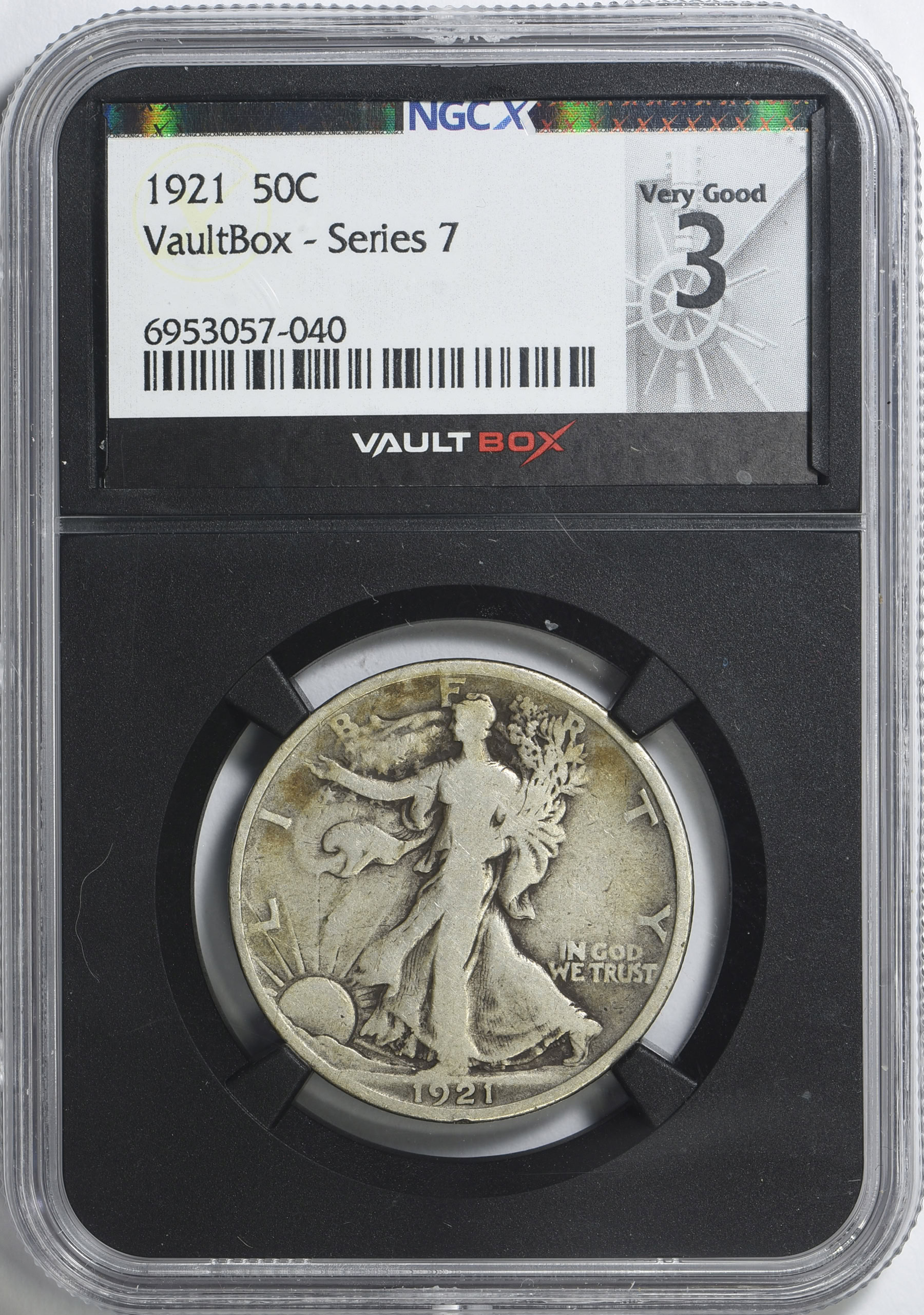 1921 Walking Liberty Half Dollar NGCX Very Good 3 (NGC VG-08) (VaultBox ...