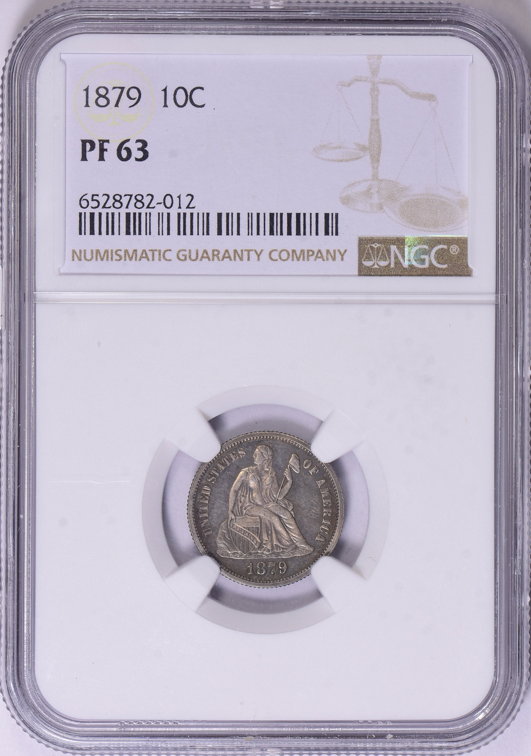 1879 Seated Liberty Dime NGC Proof-63 (Item 1733001) | GreatCollections Coin Auctions