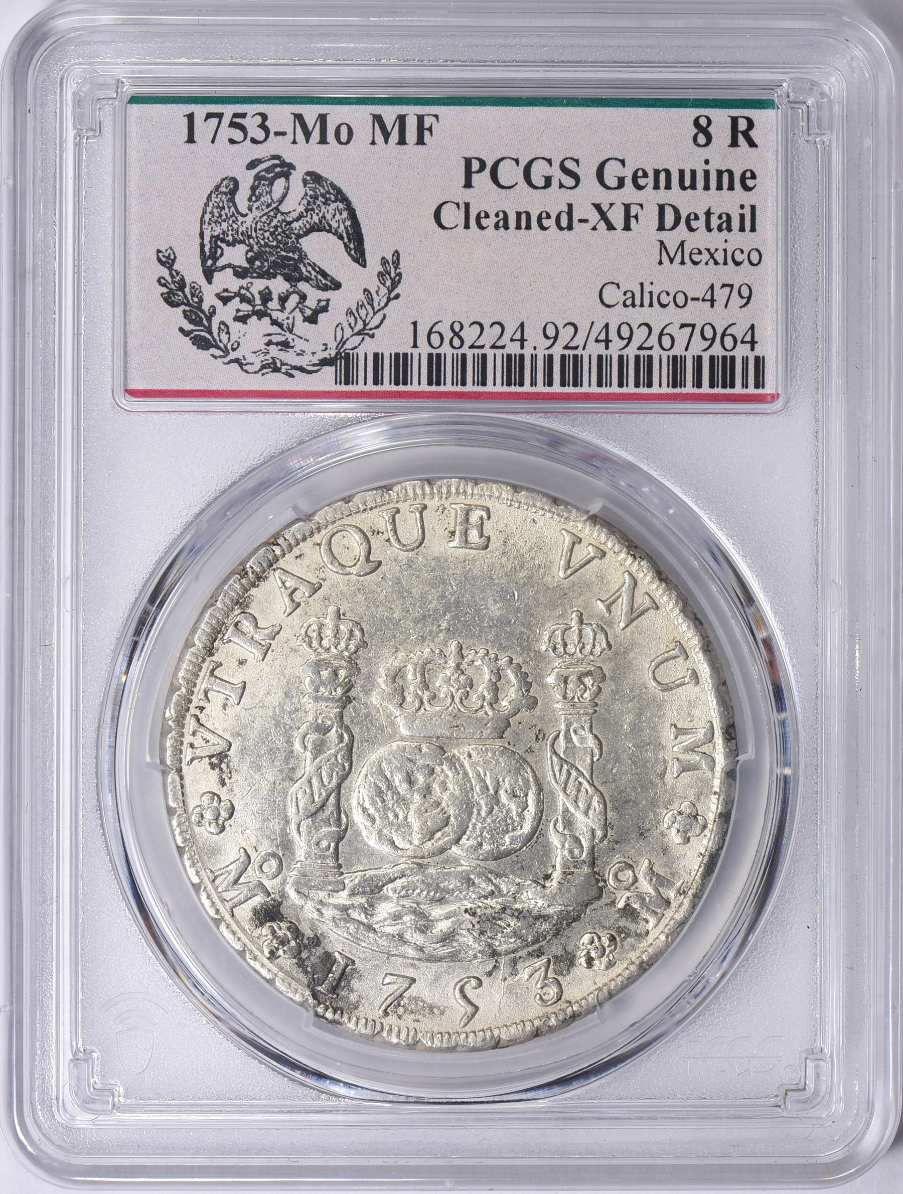 Mexico 1753-Mo MF Silver 8 Reales KM-104.1 PCGS Genuine (Item 1733009) | GreatCollections Coin ...