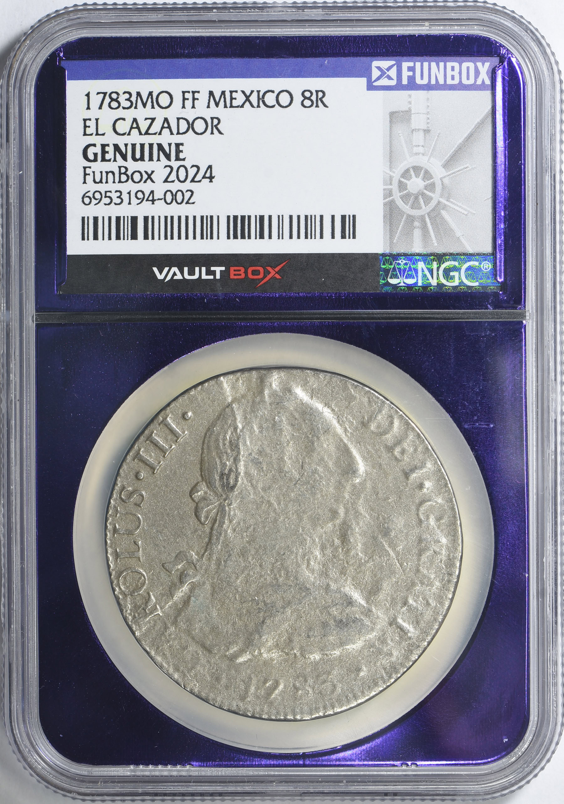 Mexico 1783-Mo FF Silver 8 Reales KM-106 NGC Genuine (El Cazador ...