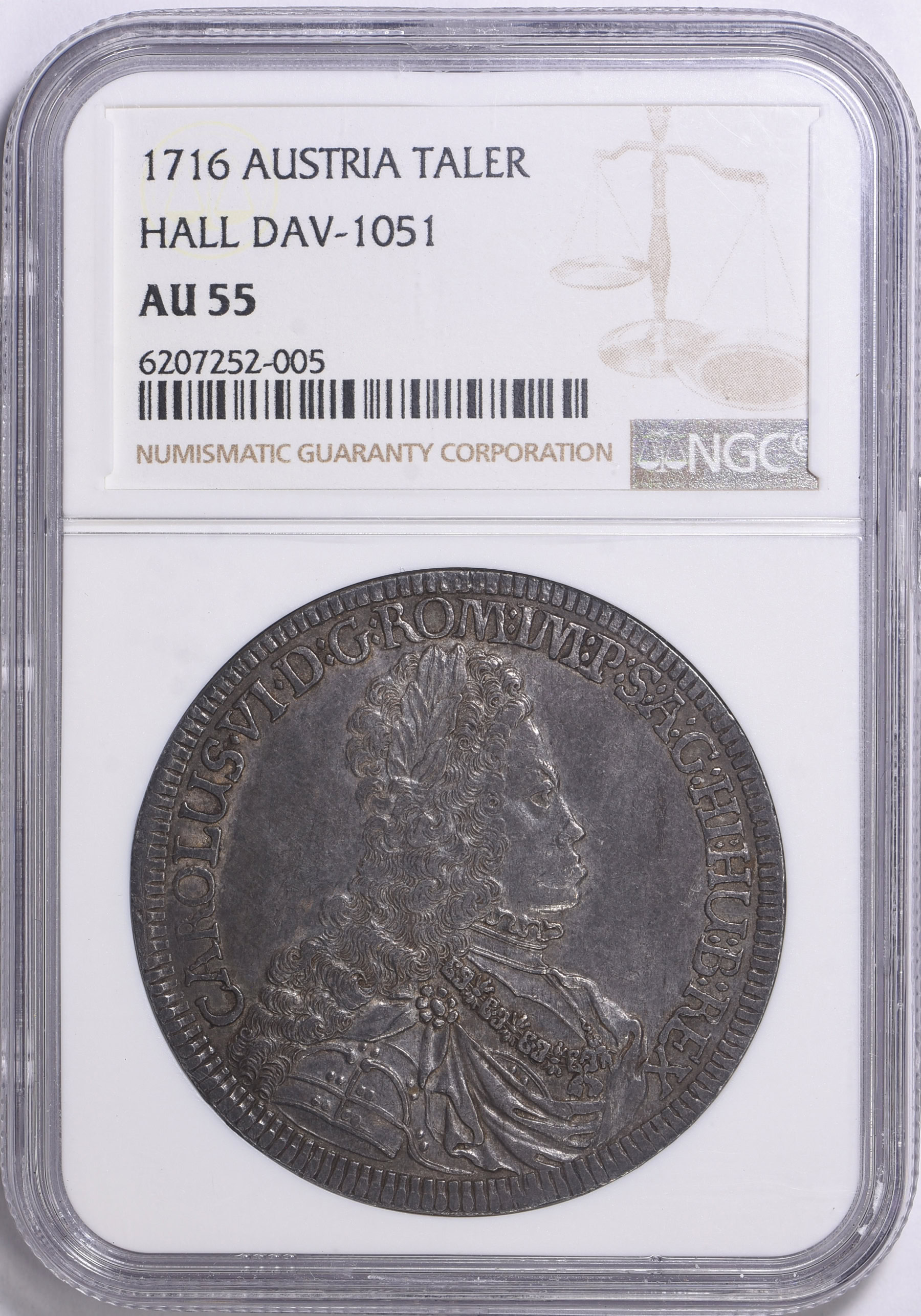 Austria 1716 Silver Thaler Hall Mint KM-1570 NGC AU-55 (Item 1733018 ...