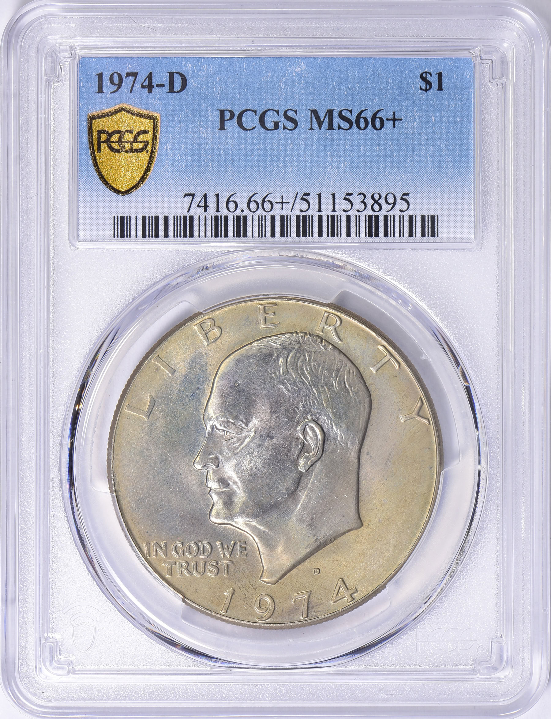 1974-D Eisenhower Dollar PCGS MS-66+ (Toned) (Item 1733057 ...