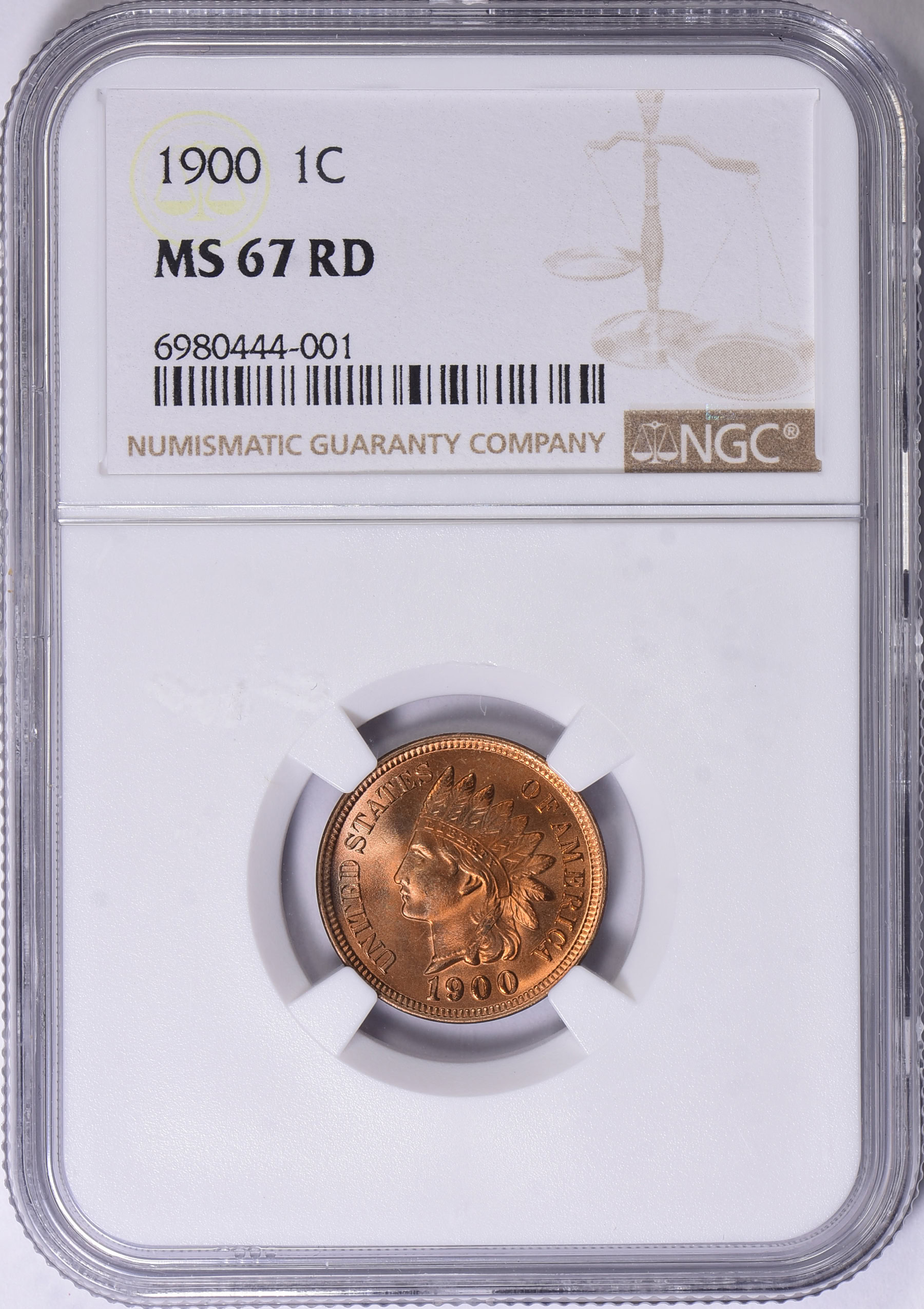 1900 Indian Cent NGC MS-67 RD (Item 1733065) | GreatCollections Coin ...