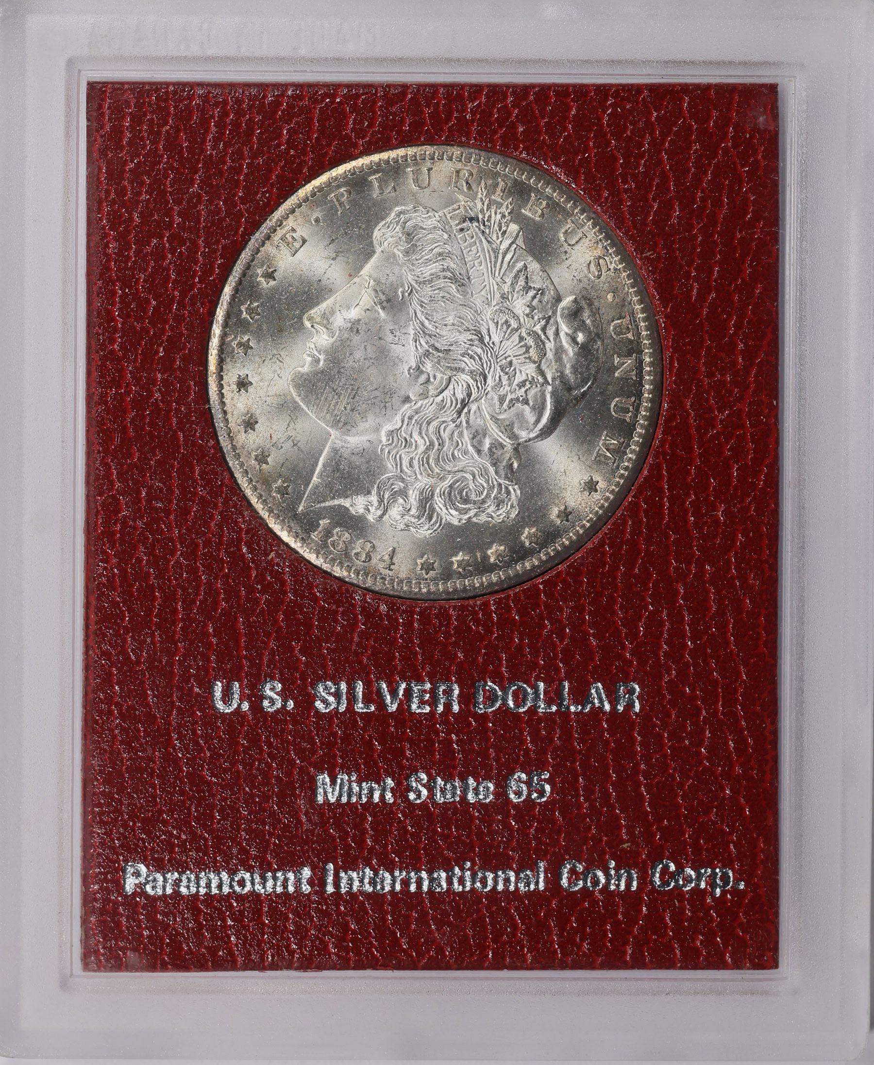 1884-CC Morgan Silver Dollar MS-65 (Paramount Red Holder) (Toned ...