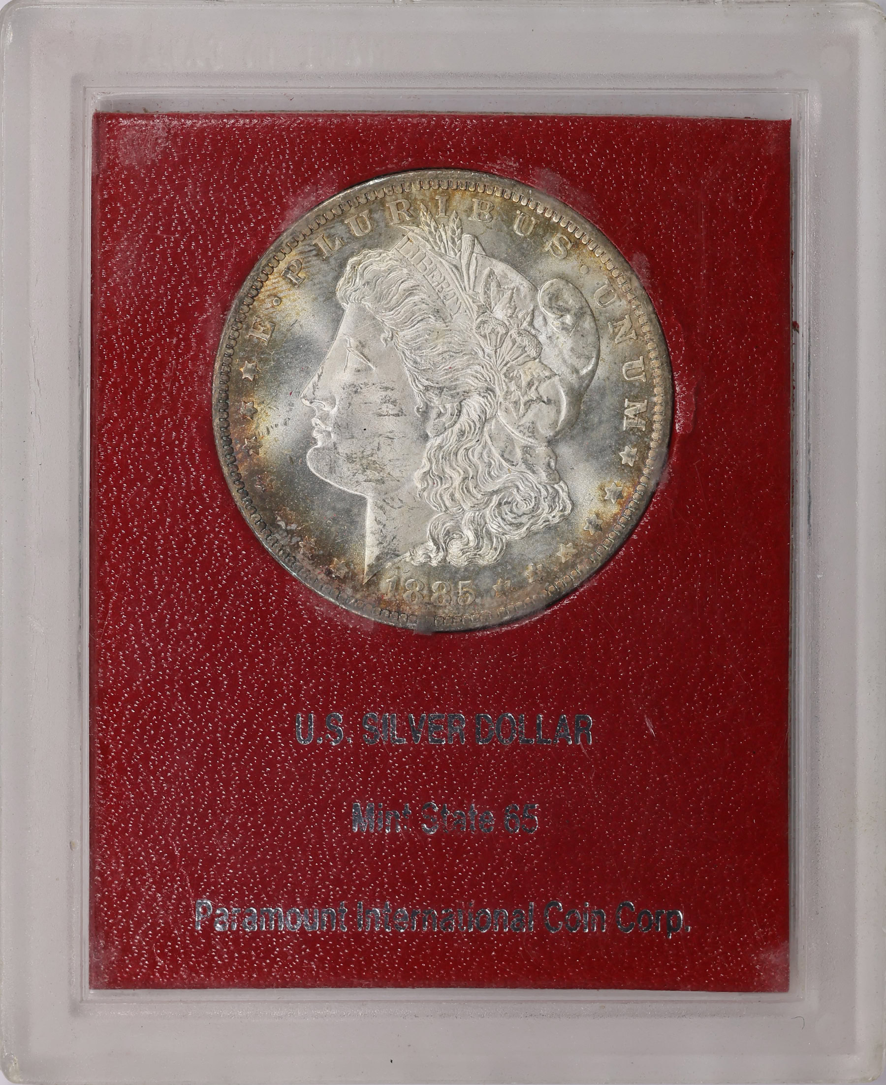 1885-O Morgan Silver Dollar MS-65 (Paramount Red Holder) (Toned) | Cert ...