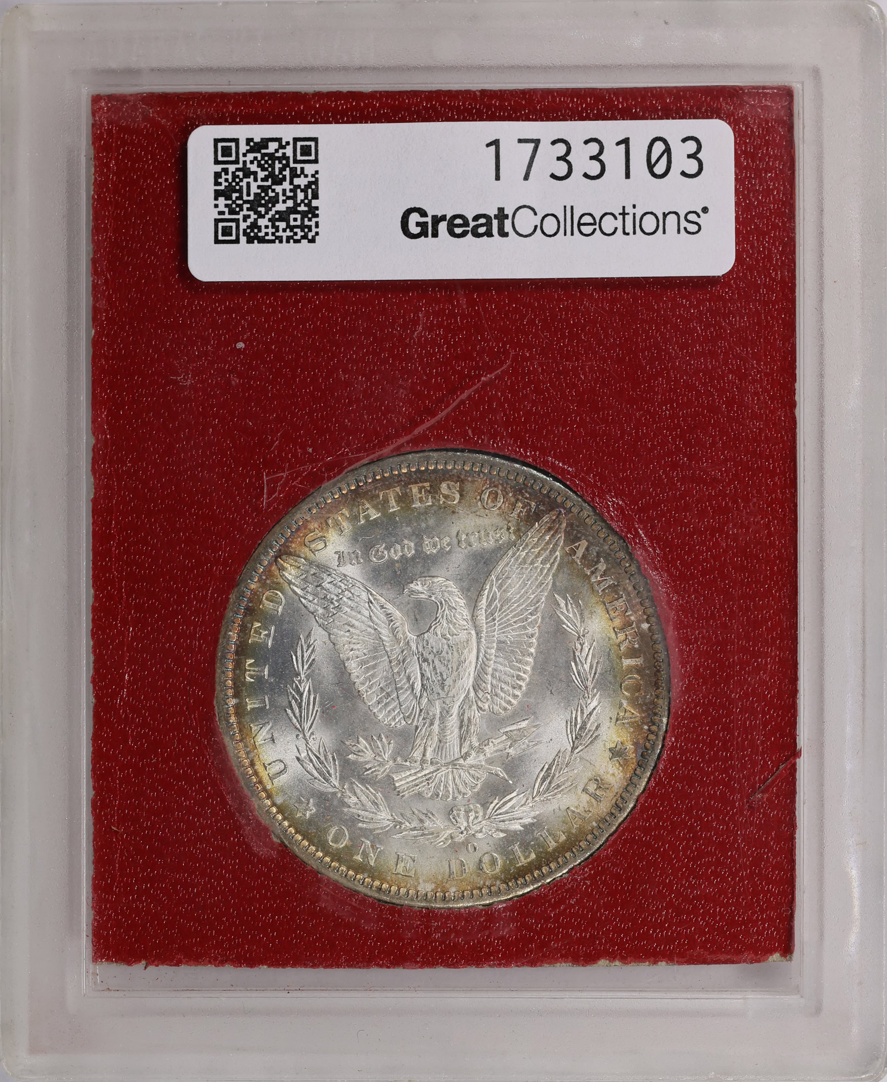 1885-O Morgan Silver Dollar MS-65 (Paramount Red Holder) (Toned) | Cert ...