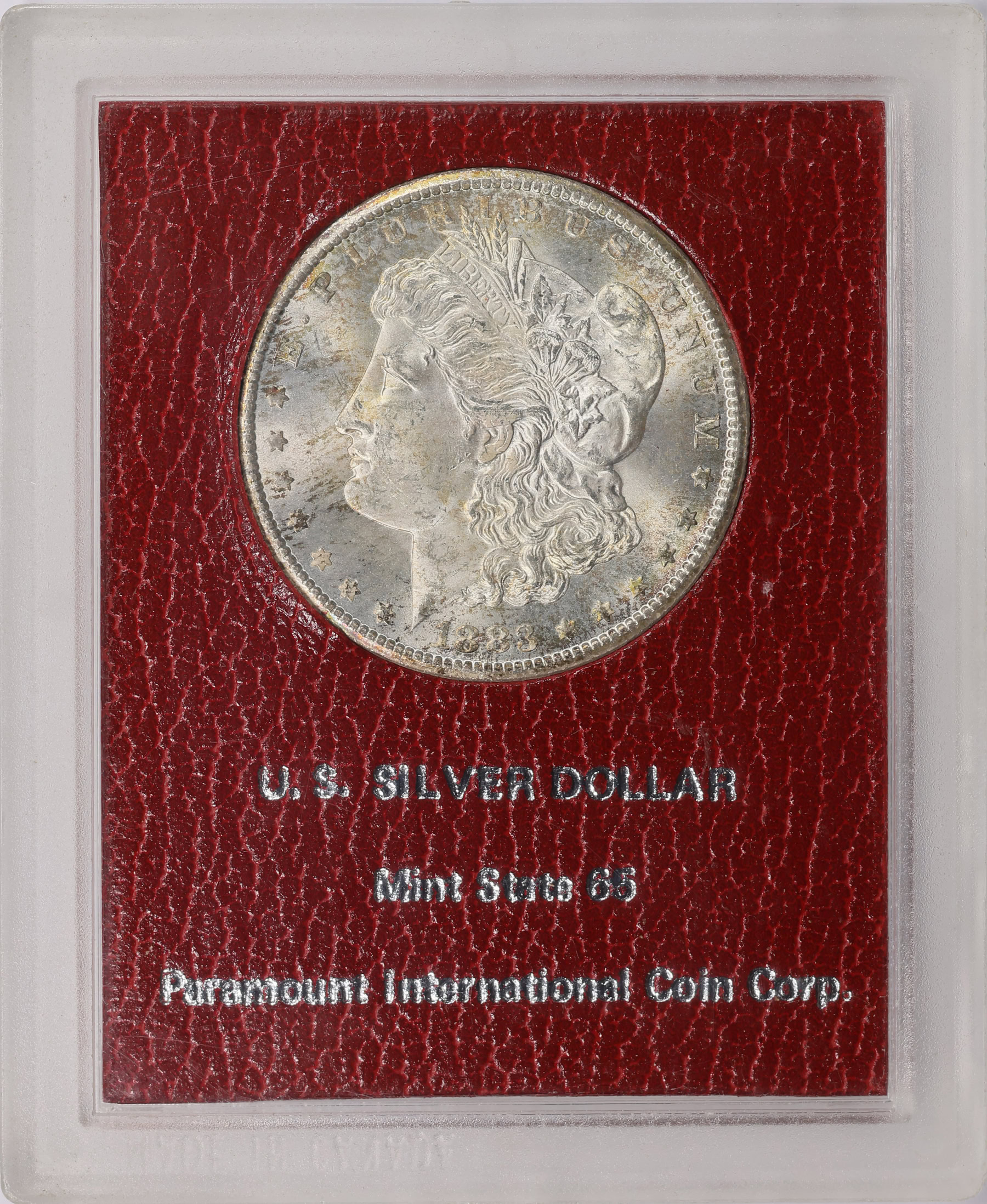 1883-CC Morgan Silver Dollar MS-65 (Paramount Red Holder) (Toned ...
