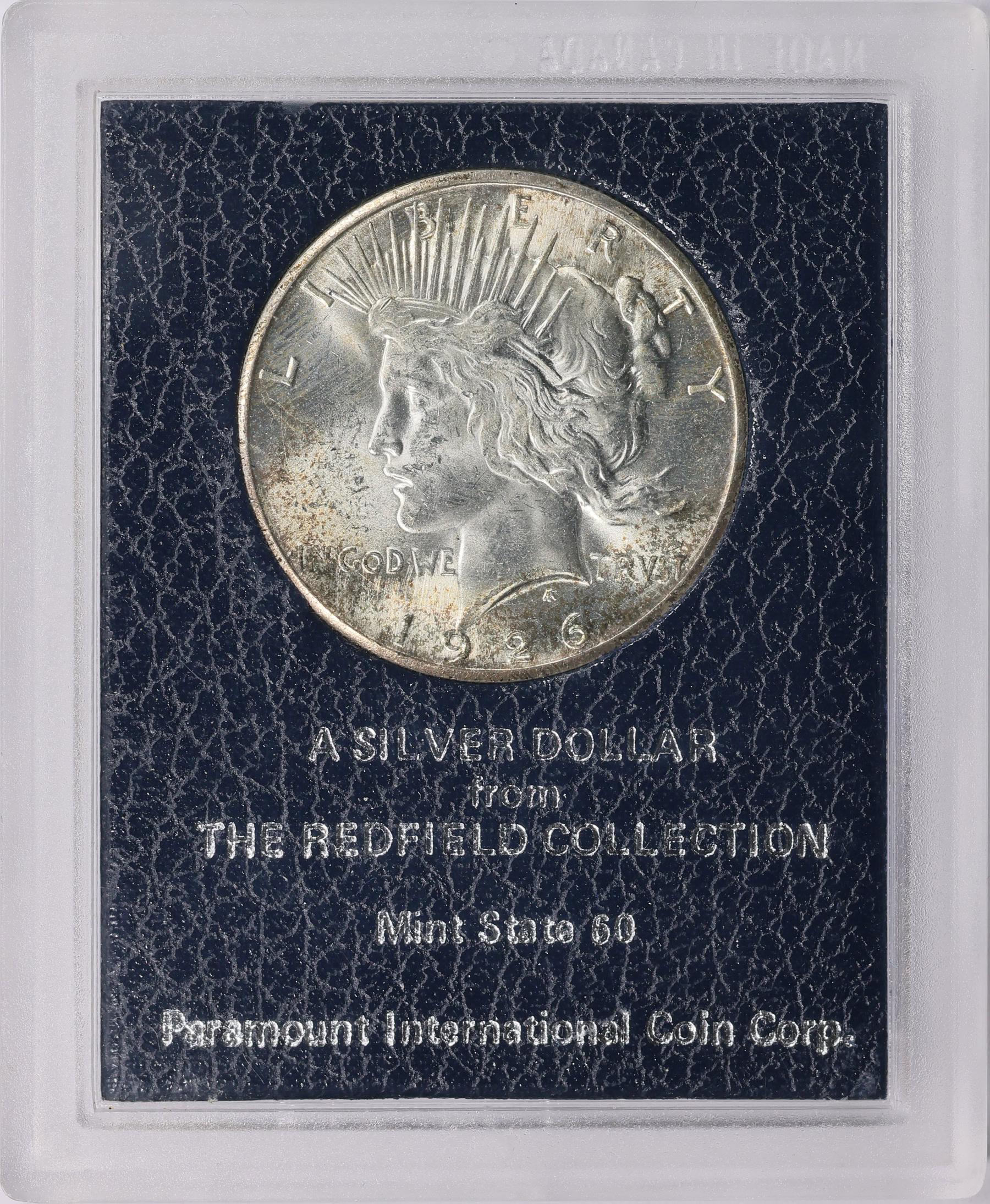 1926-S Peace Silver Dollar MS-60 (Redfield Collection) (Paramount Black ...