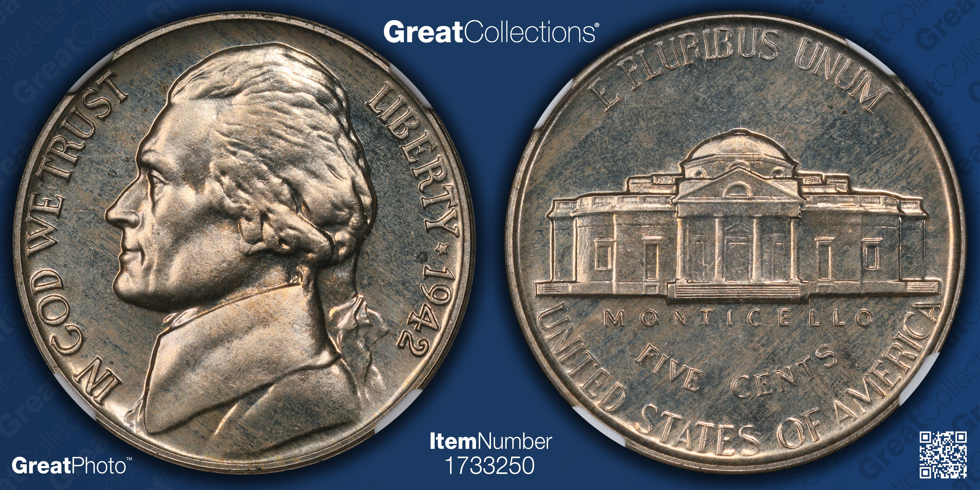 1942 Jefferson Nickel Type 1 NGC Proof-65 (Item 1733250 ...
