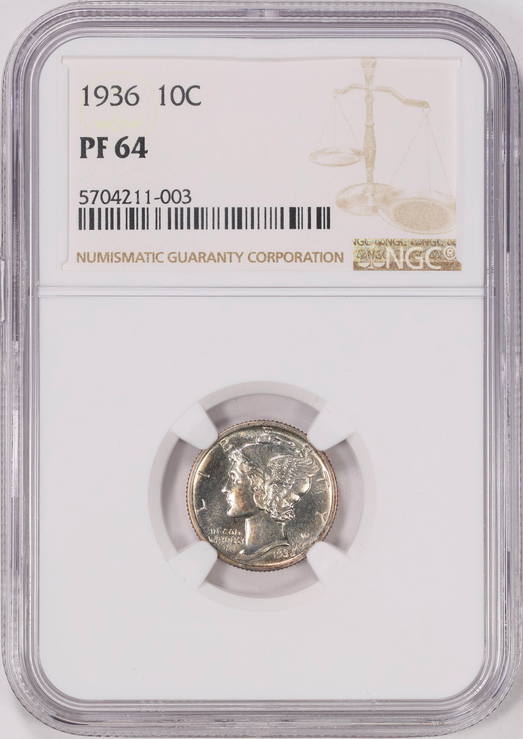 1936 Mercury Dime NGC Proof-64 (Item 1733264) | GreatCollections Coin Auctions
