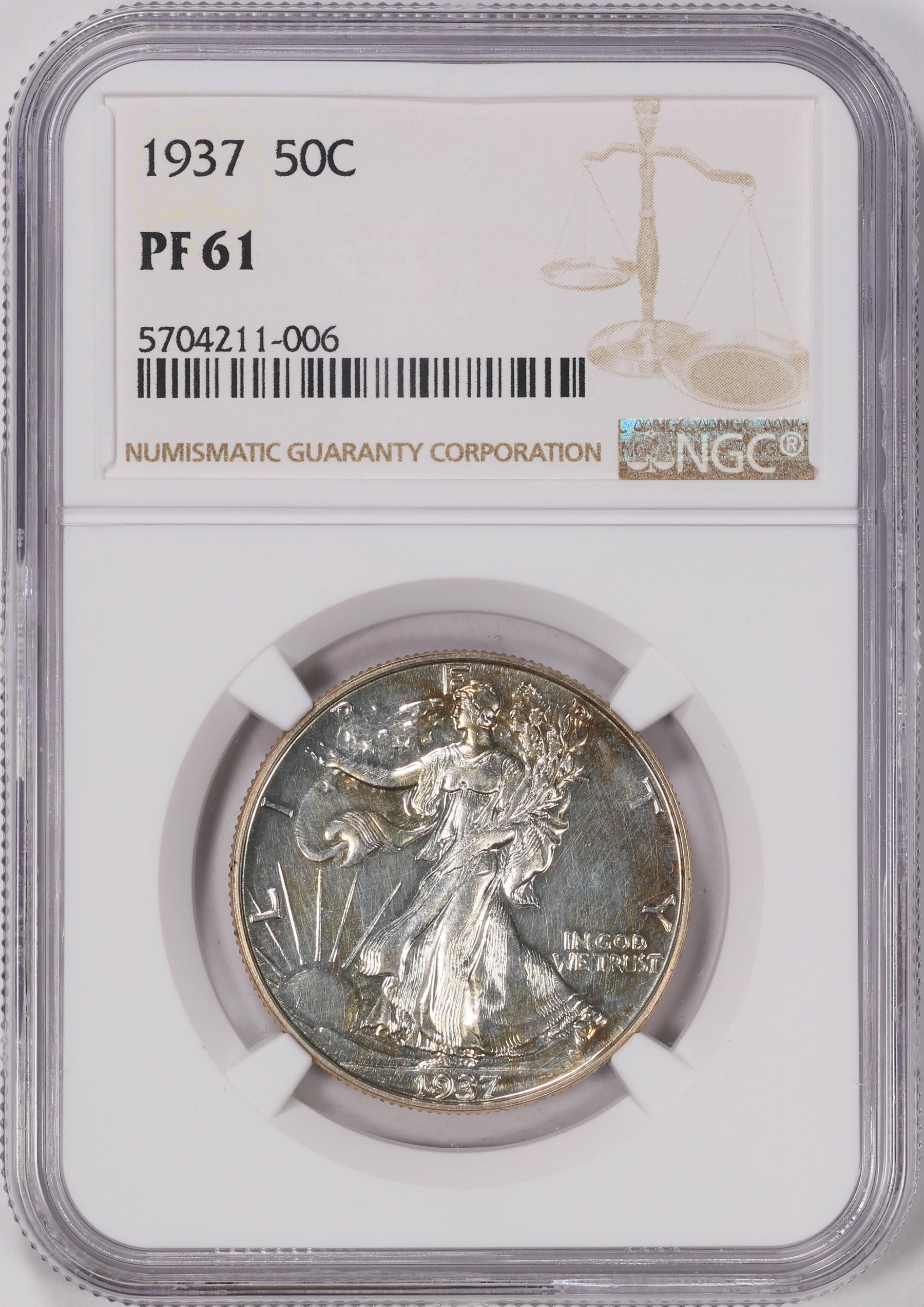 1937 Walking Liberty Half Dollar NGC Proof-61 (Item 1733267) | GreatCollections Coin Auctions