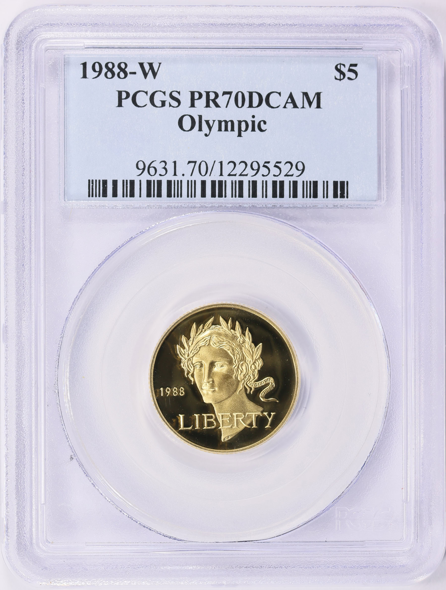 1988-W Seoul Olympiad Gold $5 PCGS Proof-70 DCAM (Item 1733630 ...