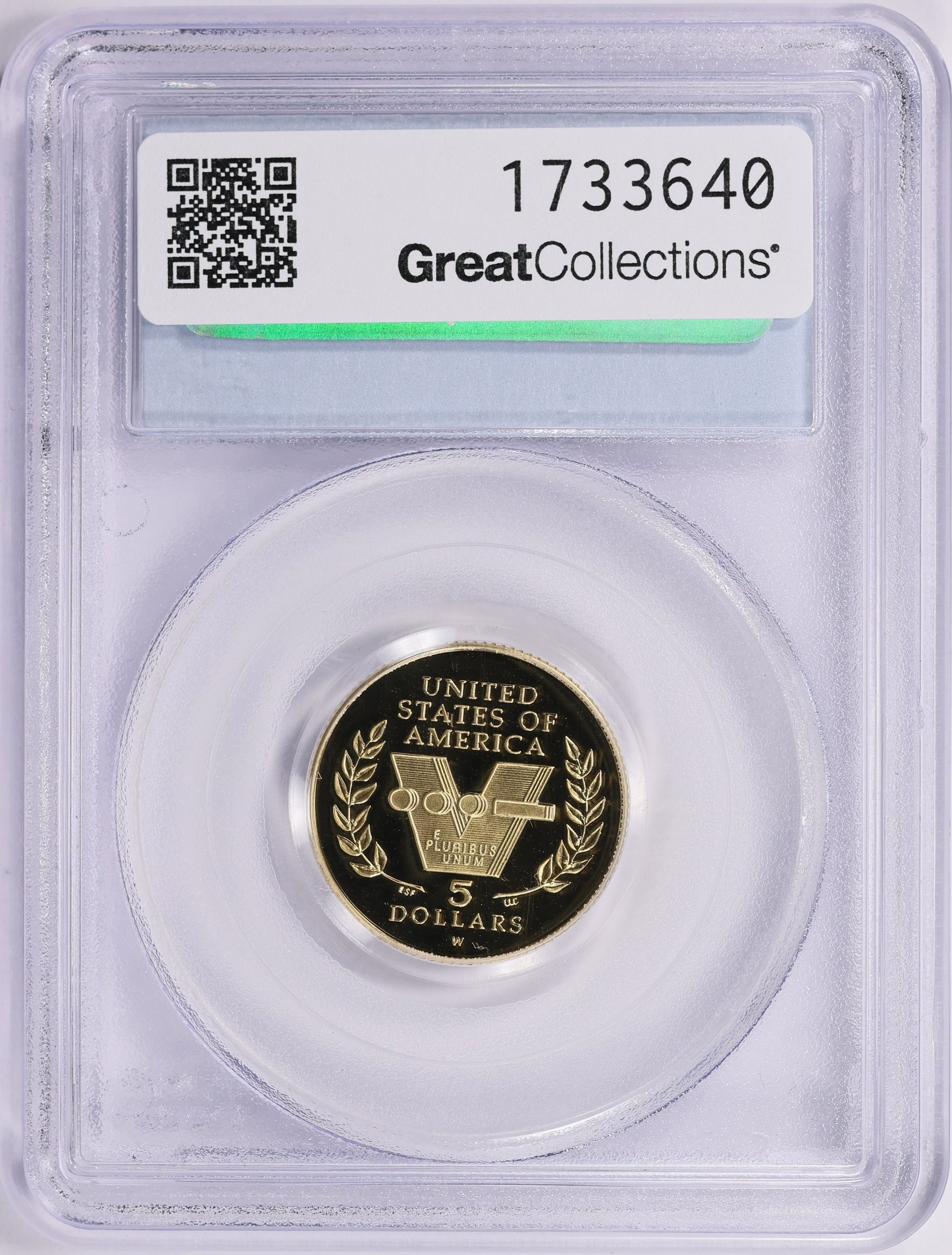1991-95-W 50th Anniversary of World War II Gold $5 PCGS Proof-70 DCAM ...
