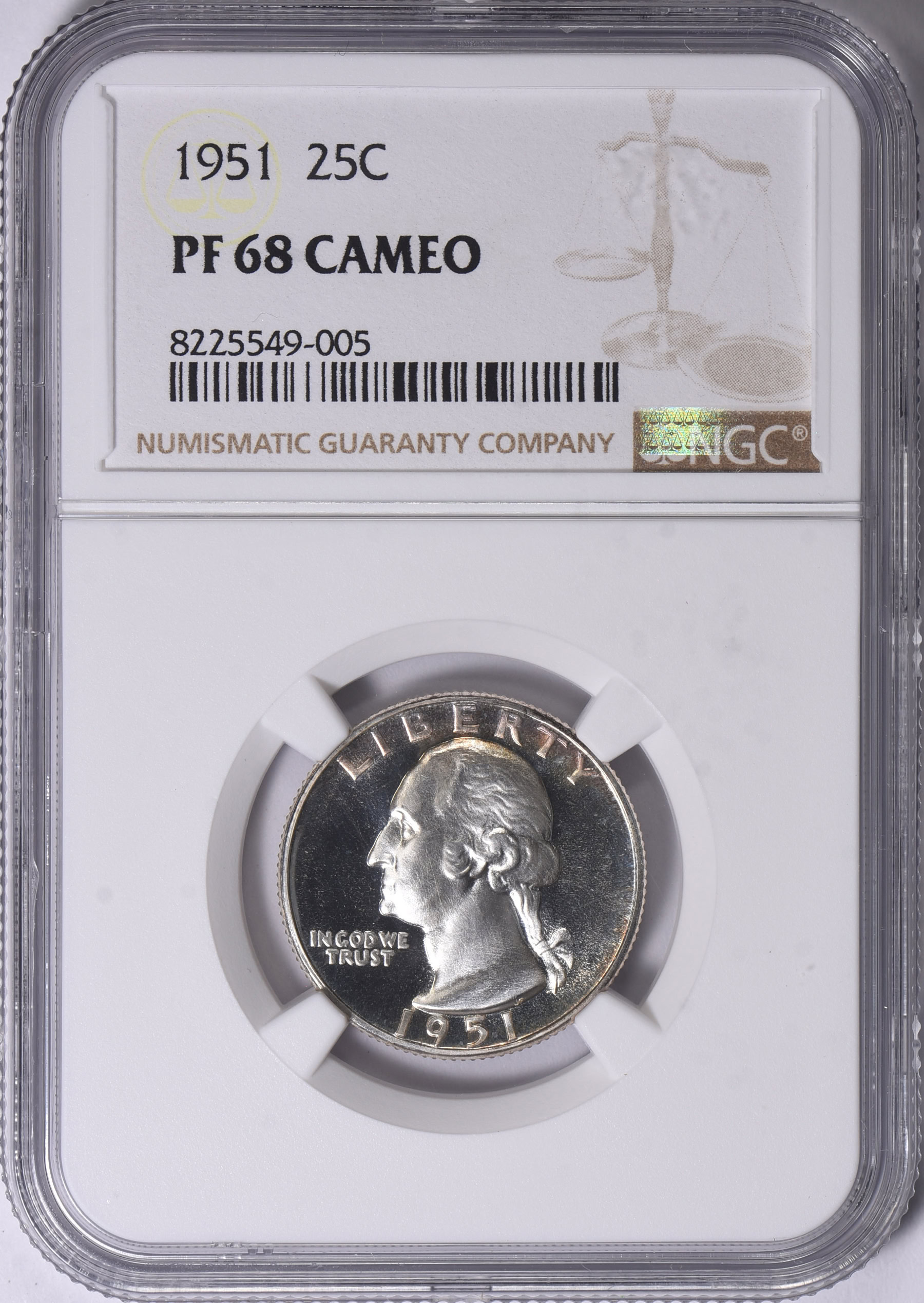 1951 Washington Quarter NGC Proof-68 CAMEO (Toned) (Item 1733735 ...