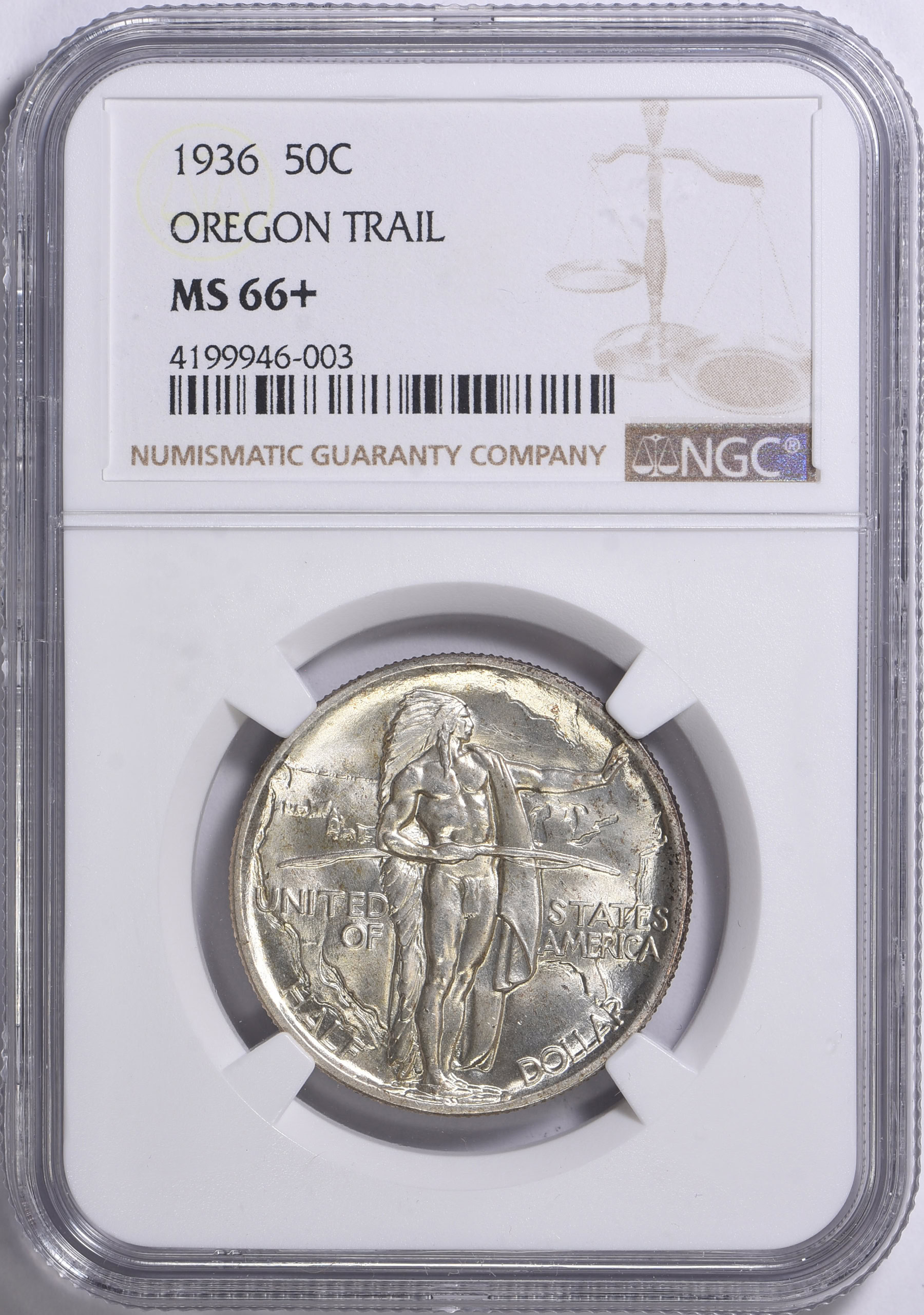 1936 Oregon Trail Memorial Half Dollar NGC MS-66+ (Item 1733754) | GreatCollections Coin Auctions