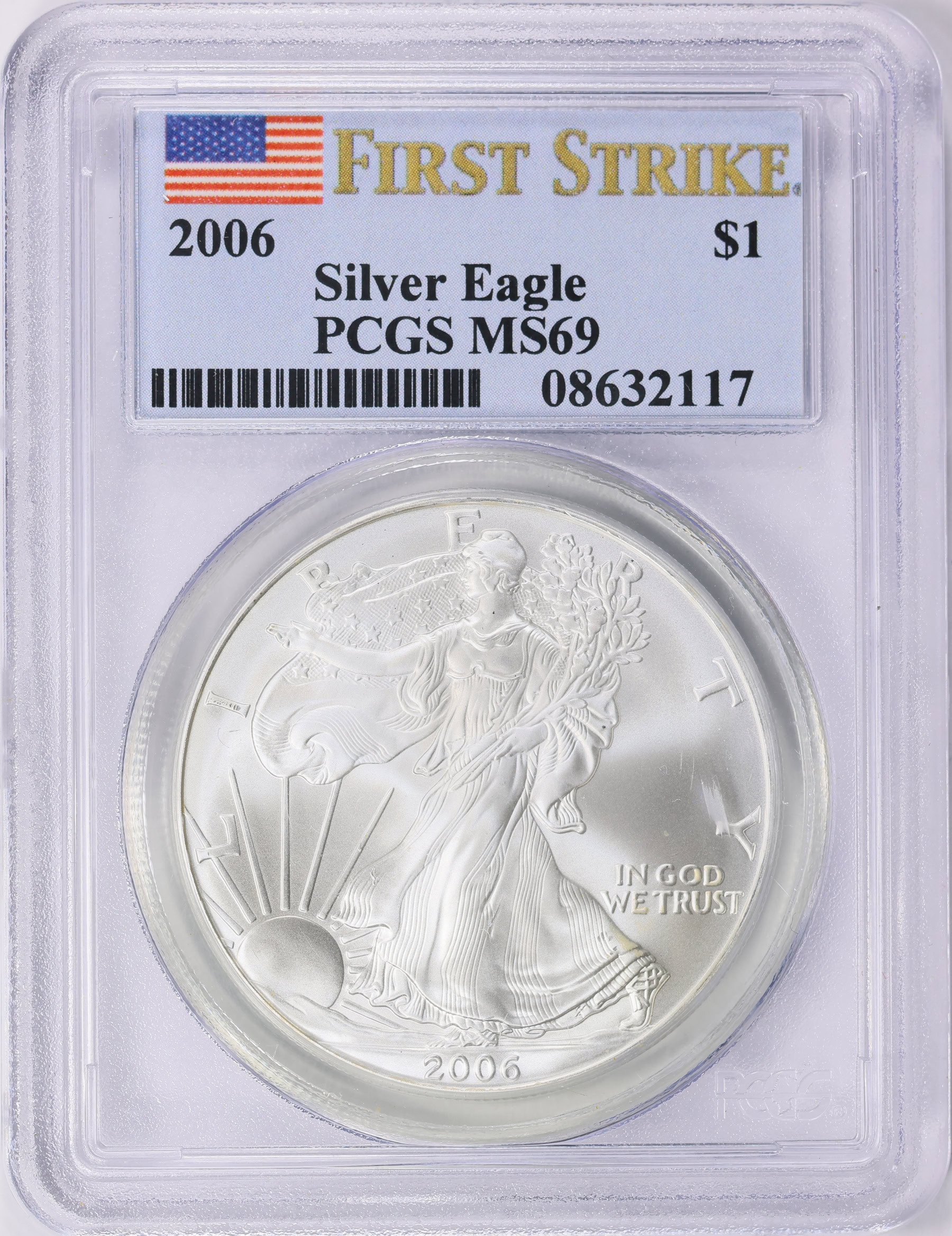 2006 $1 Silver Eagle First Strike PCGS MS-69 (Item 1733803 ...