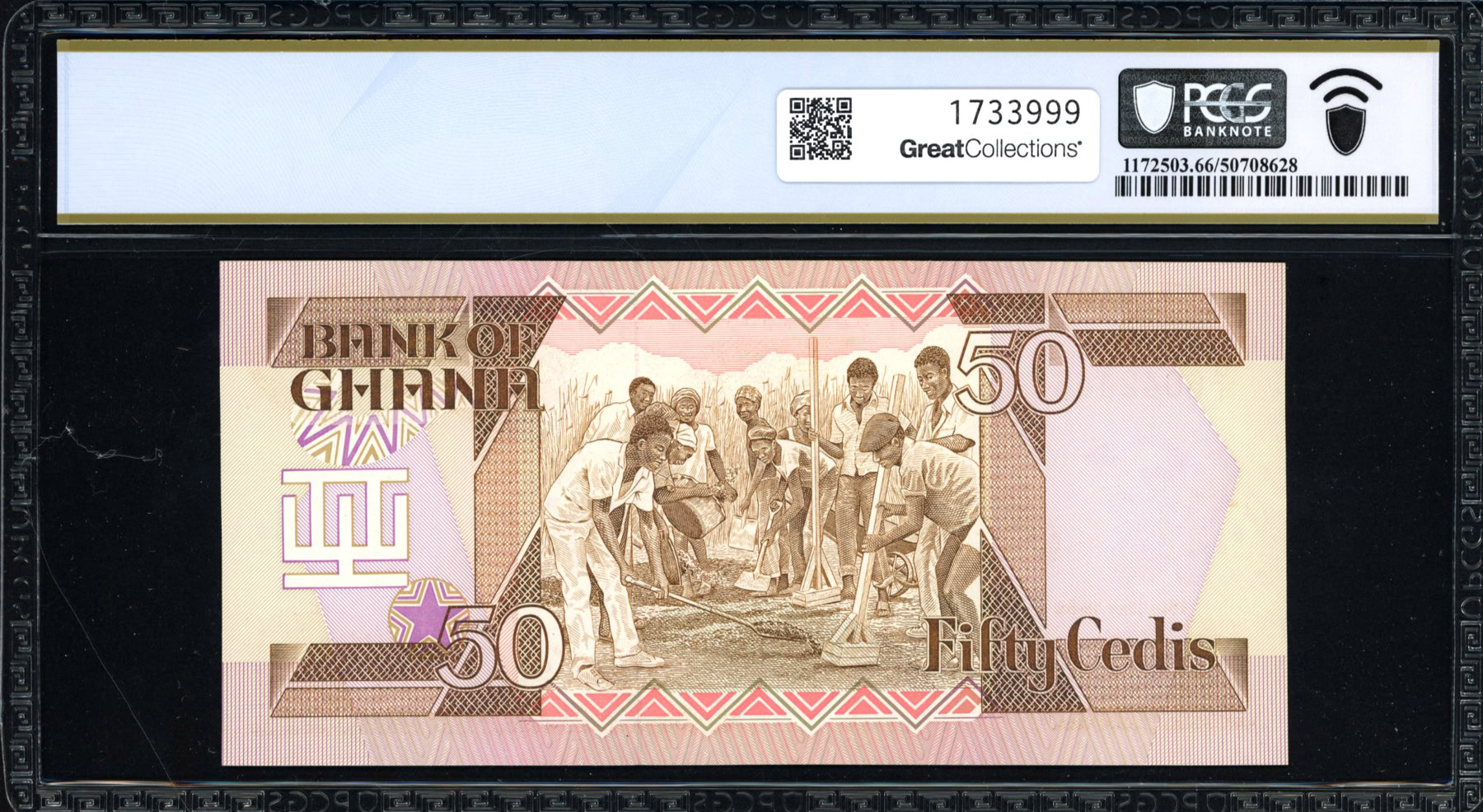 Ghana 1986 50 Cedis Bank of Ghana Note SCWPM-25 PCGS Banknote Gem Unc ...