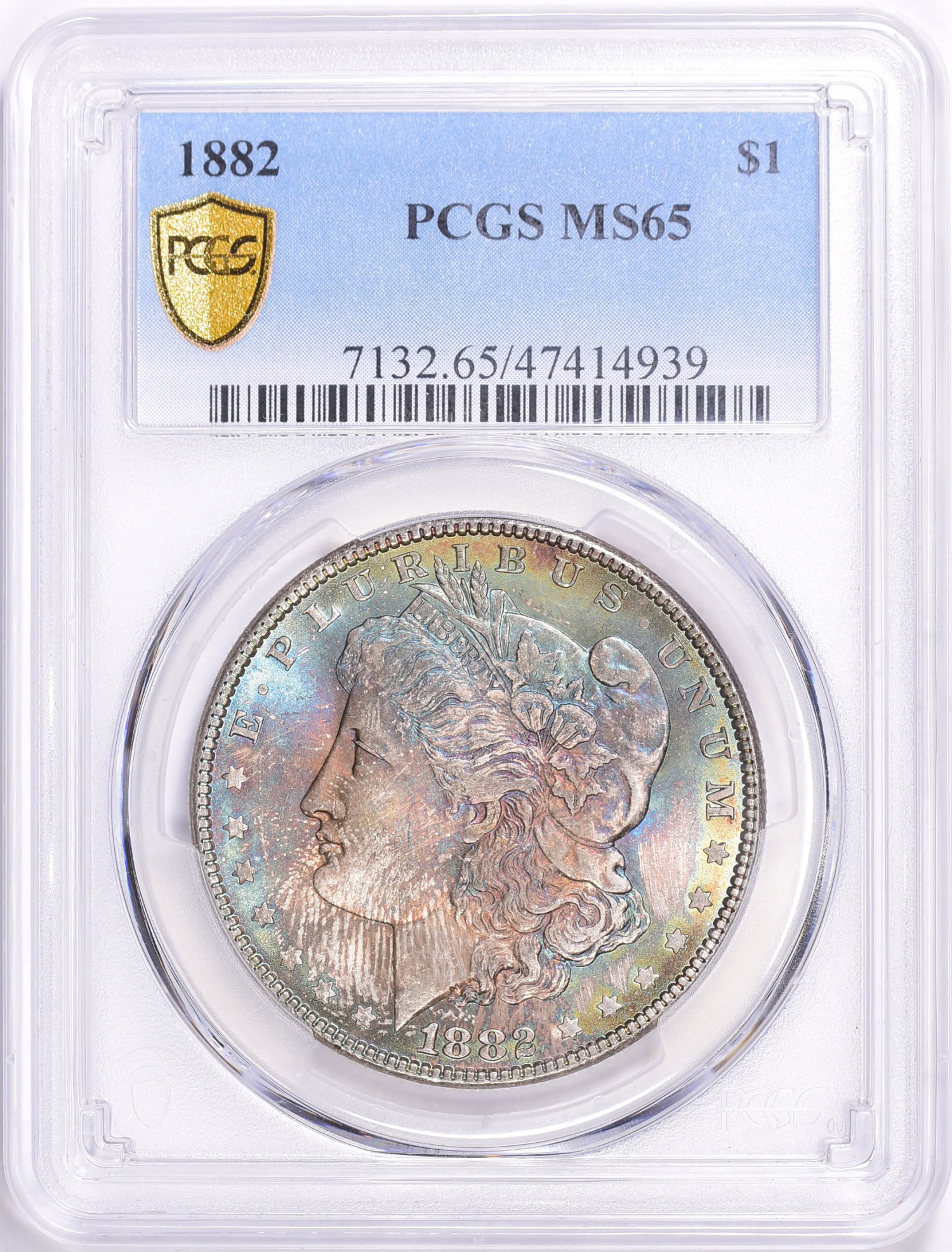 1882 Morgan Silver Dollar PCGS MS-65 (Toned) (Item 1734033) | GreatCollections Coin Auctions