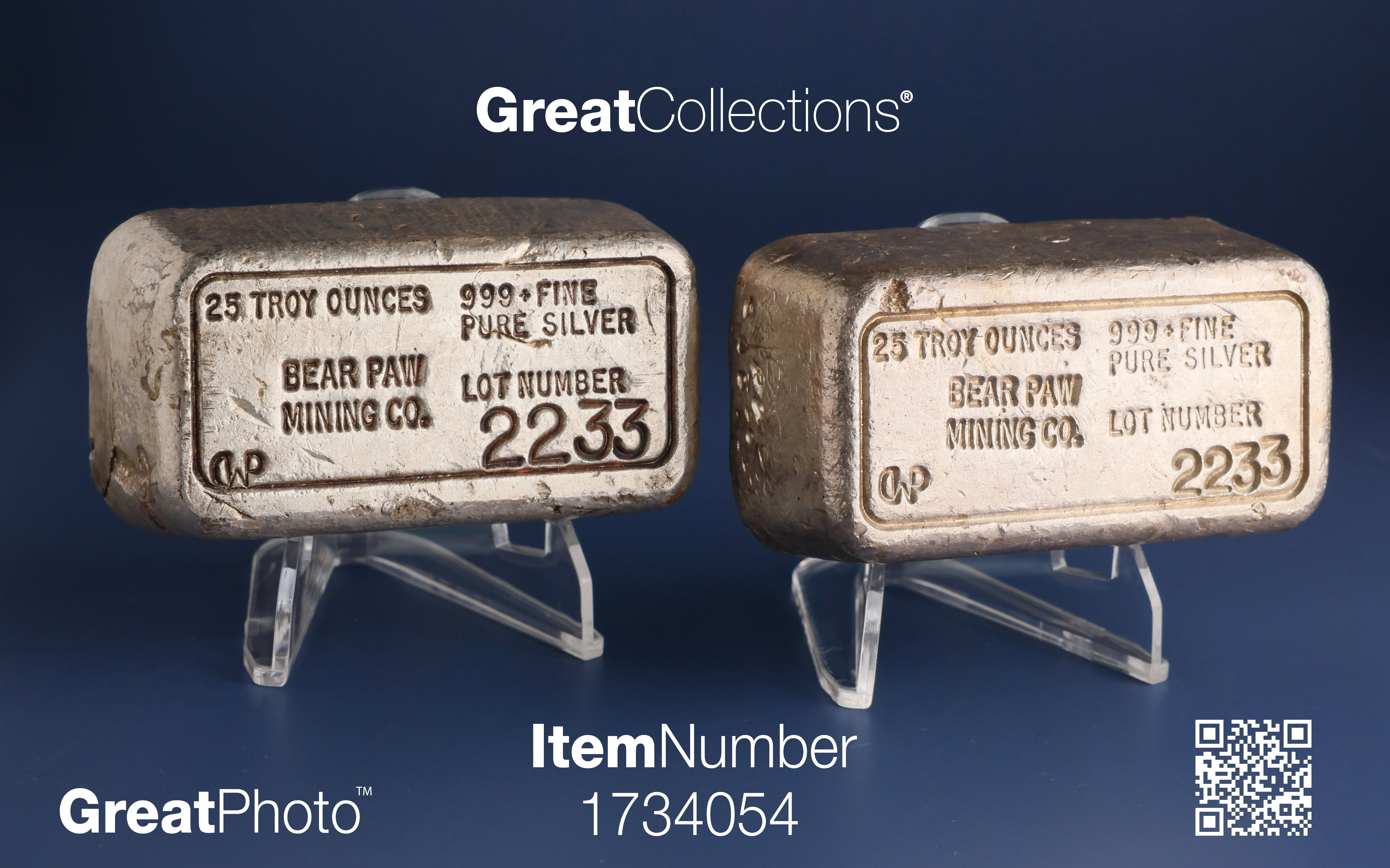 ND Silver 25oz Private Mint Ingots/Bars Uncertified (2 Ingots) (ASW ...