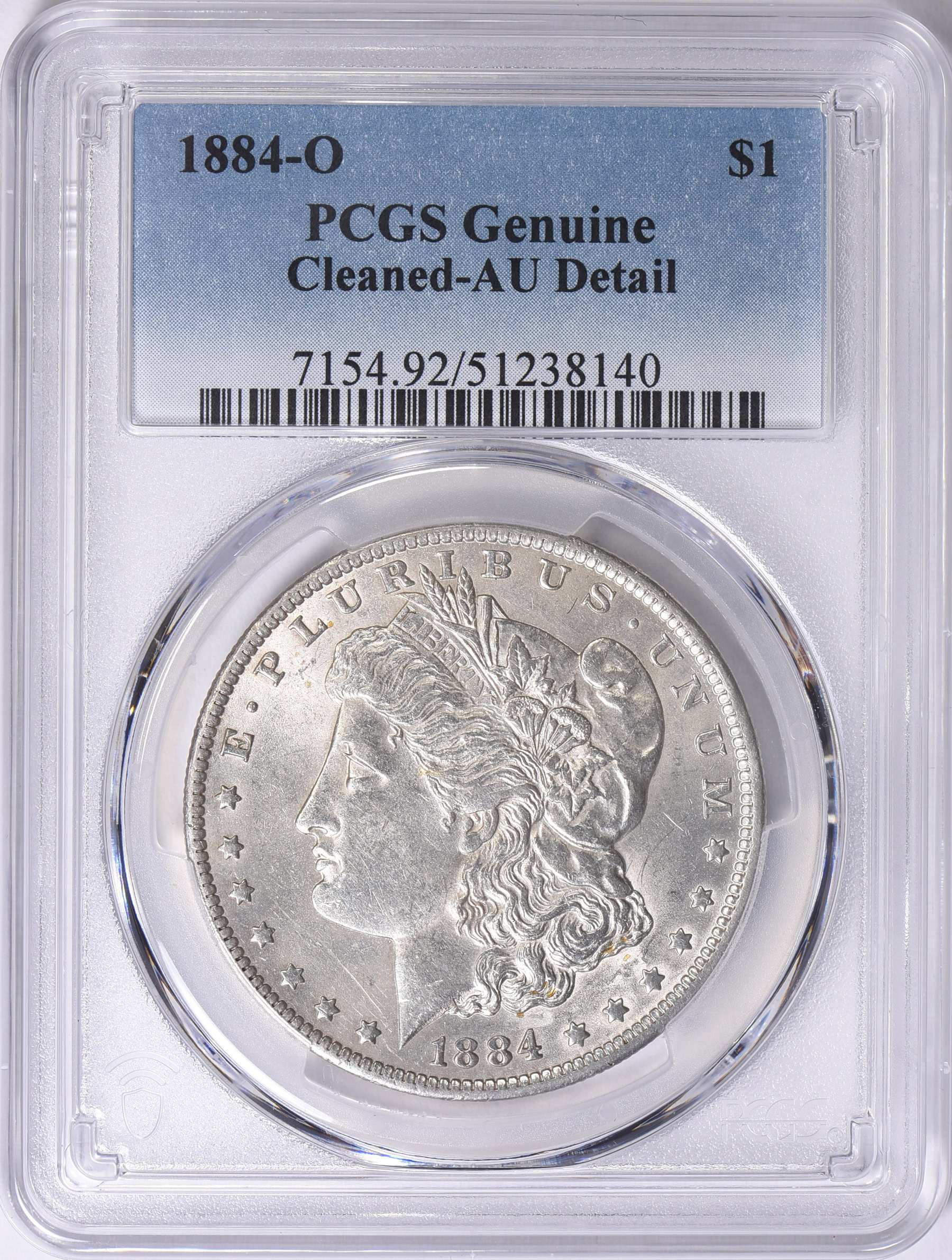 1884-O Morgan Silver Dollar PCGS Genuine AU Details (Item 1734073) | GreatCollections Coin Auctions
