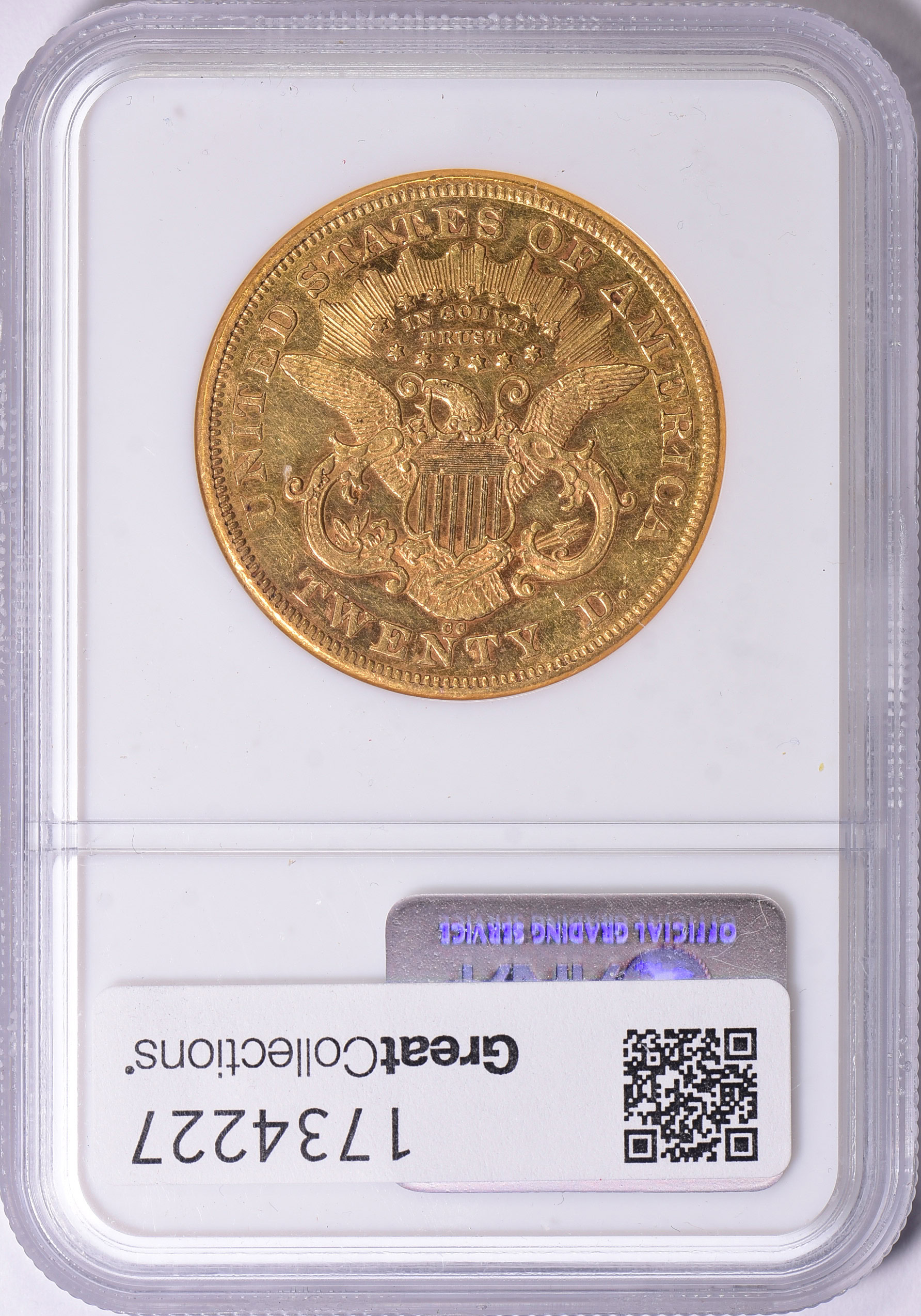 1875-CC Liberty Gold Double Eagle NGC AU-53 (Item 1734227) | GreatCollections Coin Auctions