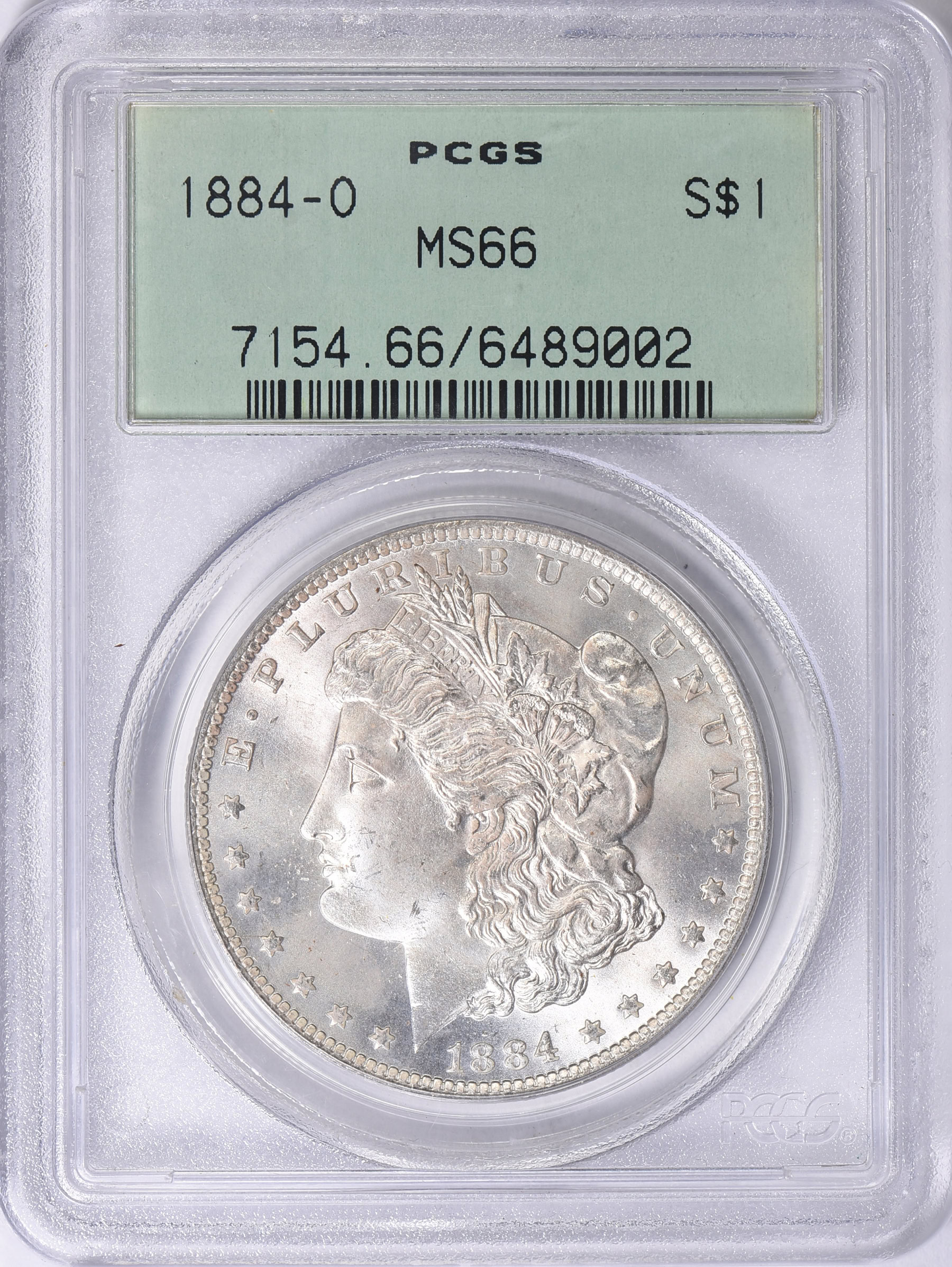 1884-O Morgan Silver Dollar PCGS MS-66 OGH (Item 1734266) | GreatCollections Coin Auctions