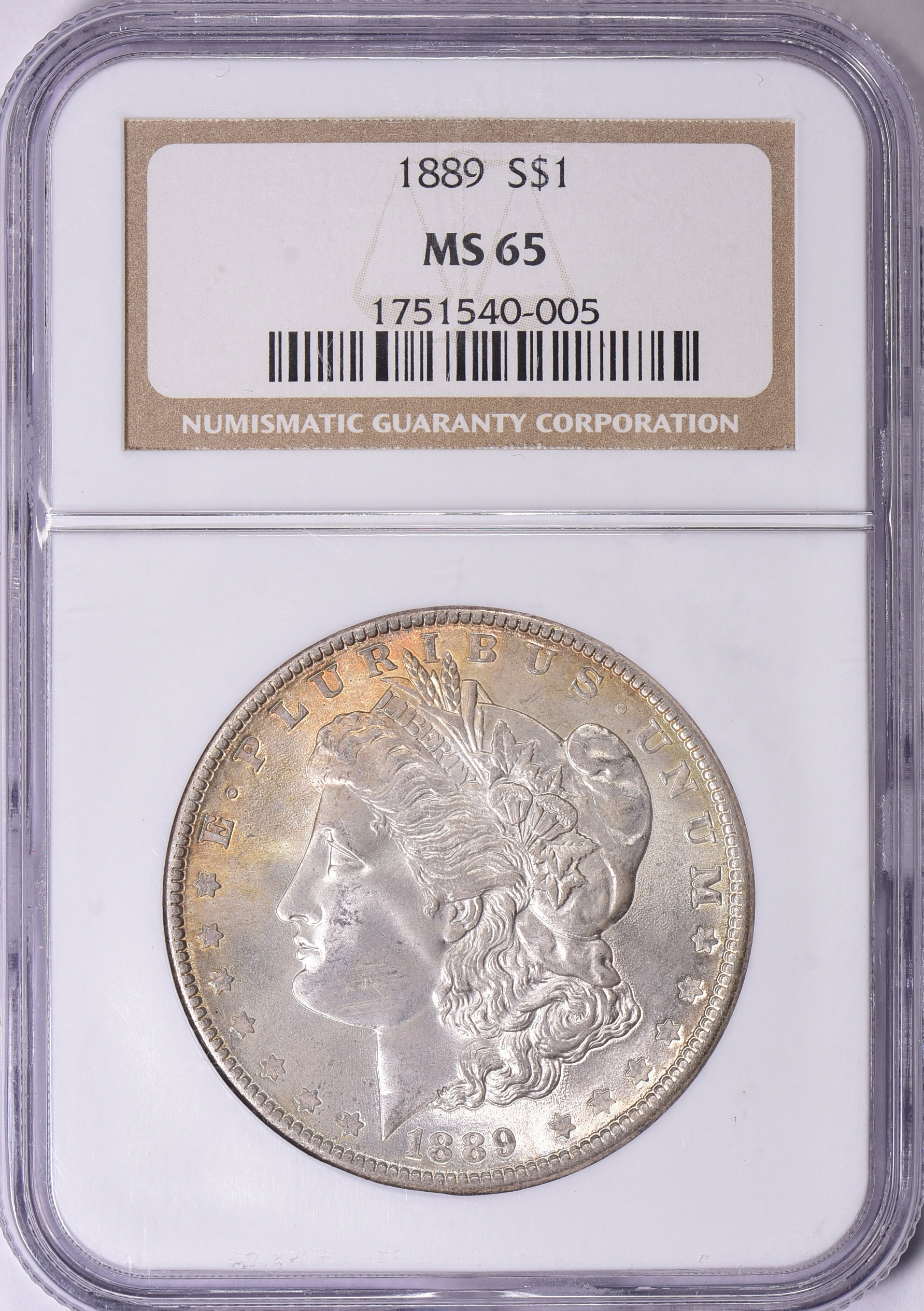 1889 Morgan Silver Dollar NGC MS-65 (Item 1734269) | GreatCollections ...