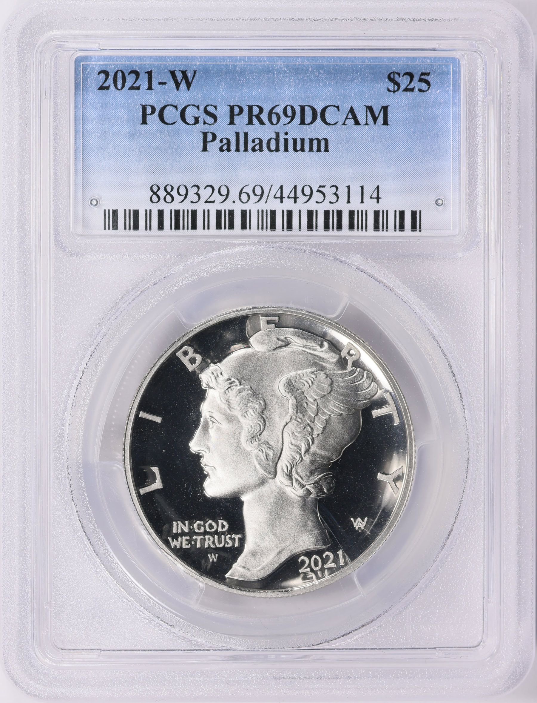 2021-W $25 American Liberty Palladium PCGS Proof-69 DCAM (Item 1734322 ...
