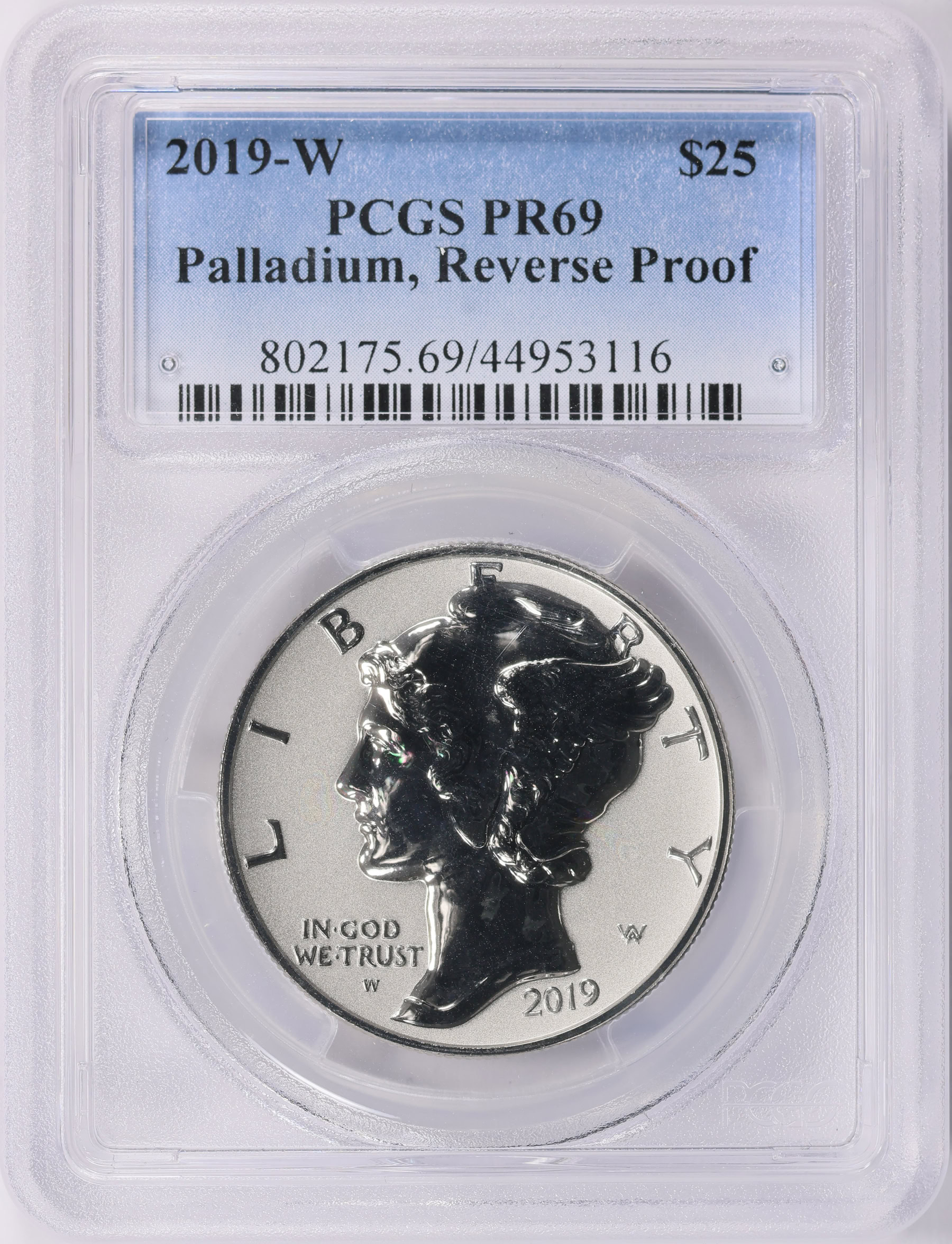2019-W $25 American Liberty Palladium Reverse Proof PCGS Proof-69 (Item ...