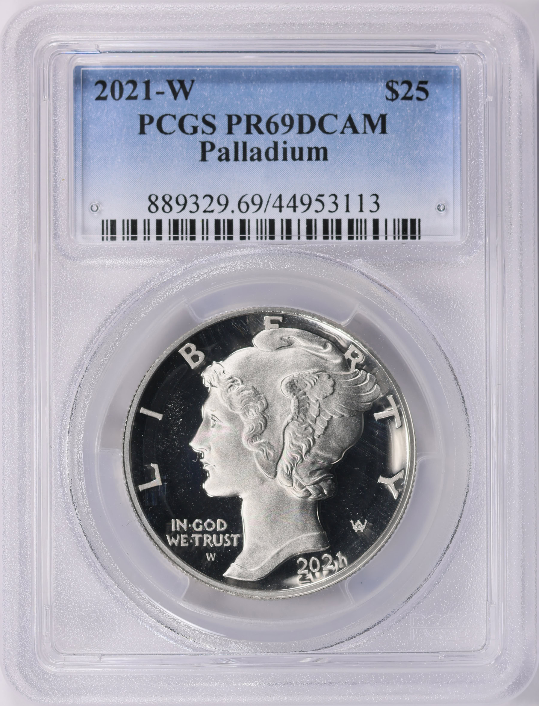 2021-W $25 American Liberty Palladium PCGS Proof-69 DCAM (Item 1734329 ...