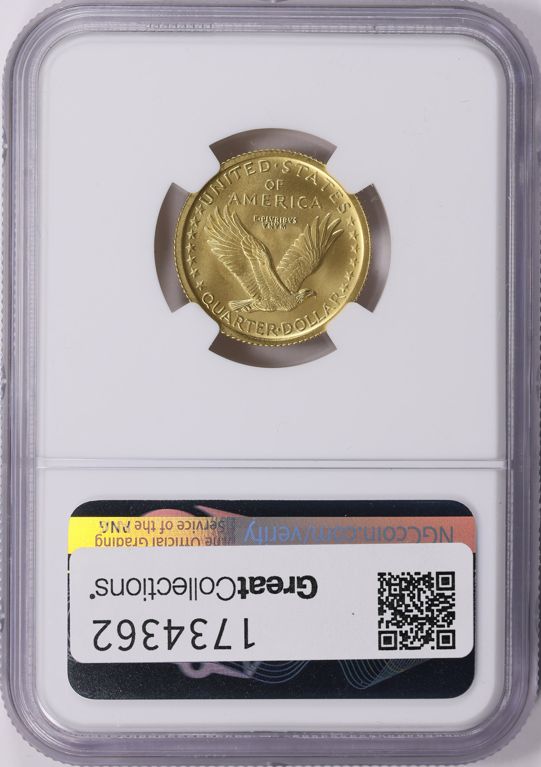 2016-W Gold Standing Liberty Quarter 100th Anniversary. NGC SP-69 (Item ...