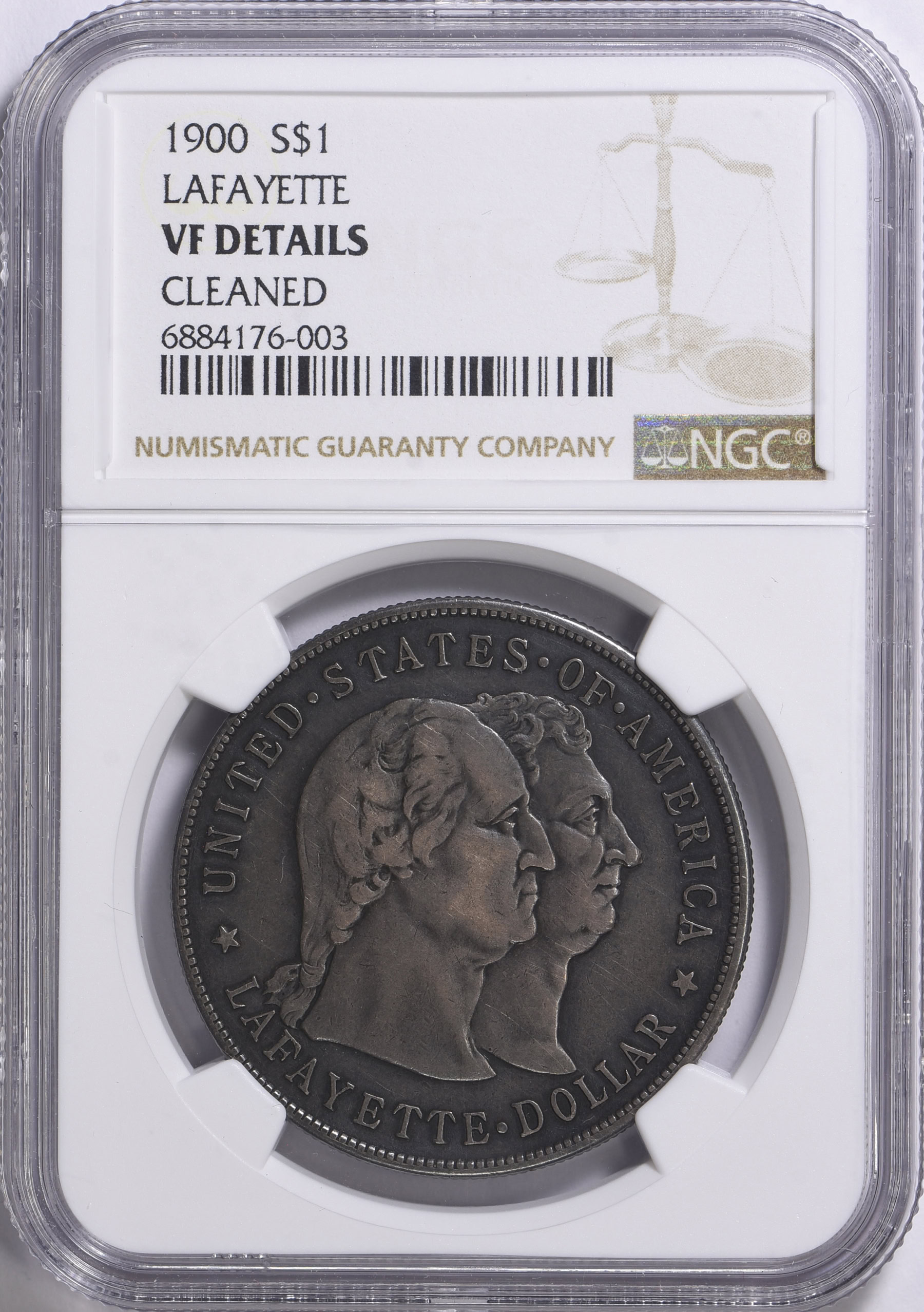 1900 Lafayette Dollar NGC VF Details (Item 1734560) | GreatCollections ...