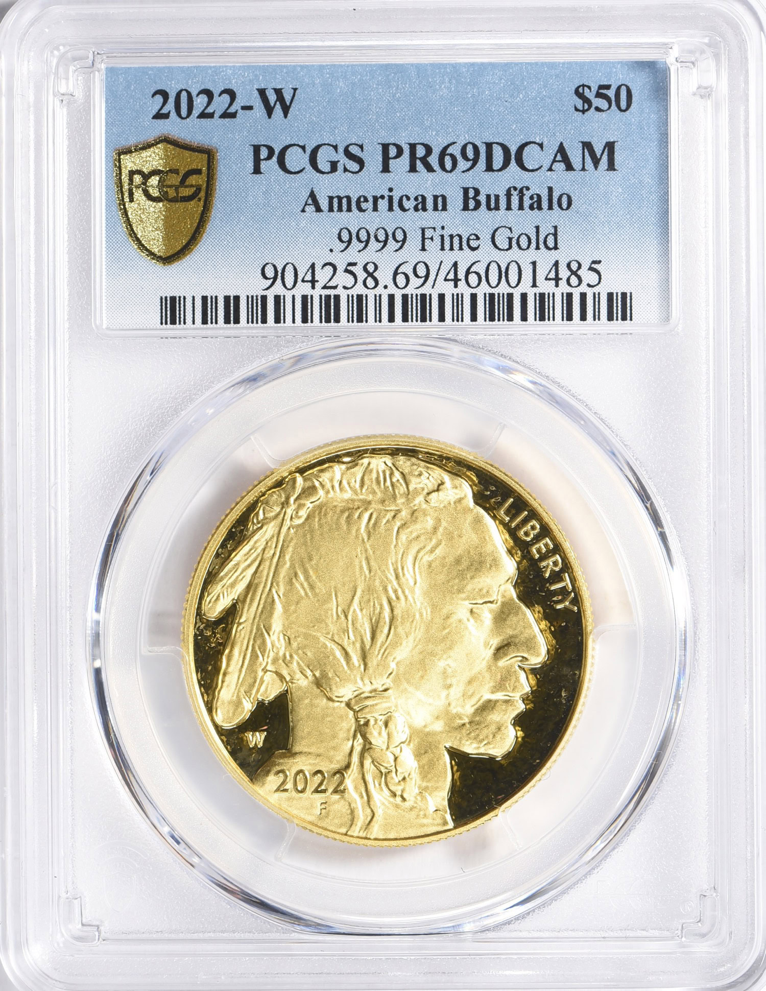 2022-W $50 One-Ounce Gold American Buffalo PCGS Proof-69 DCAM (Item 1734566) | GreatCollections ...