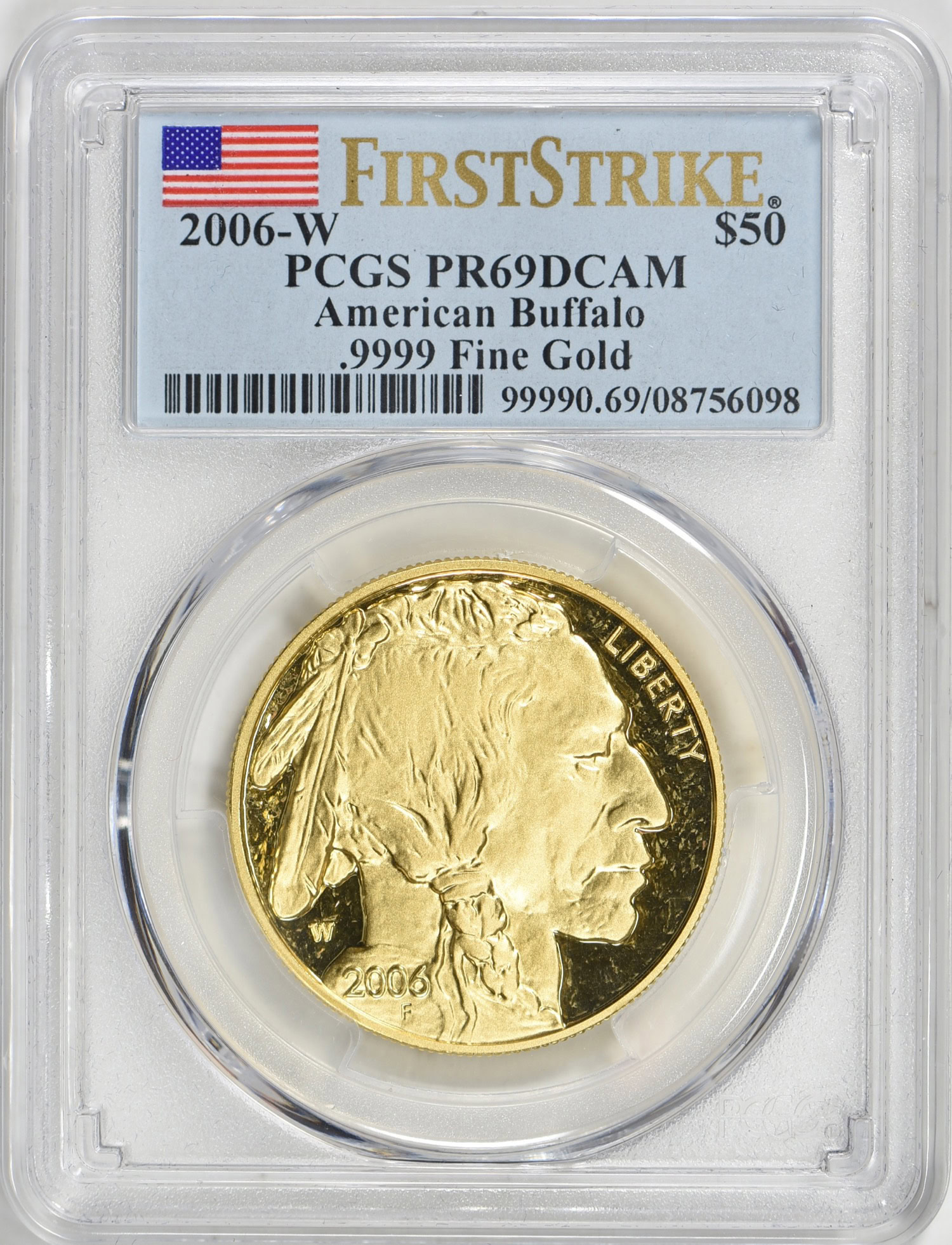 2006-W $50 One-Ounce Gold American Buffalo First Strike PCGS Proof-69 DCAM (Item 1734570 ...