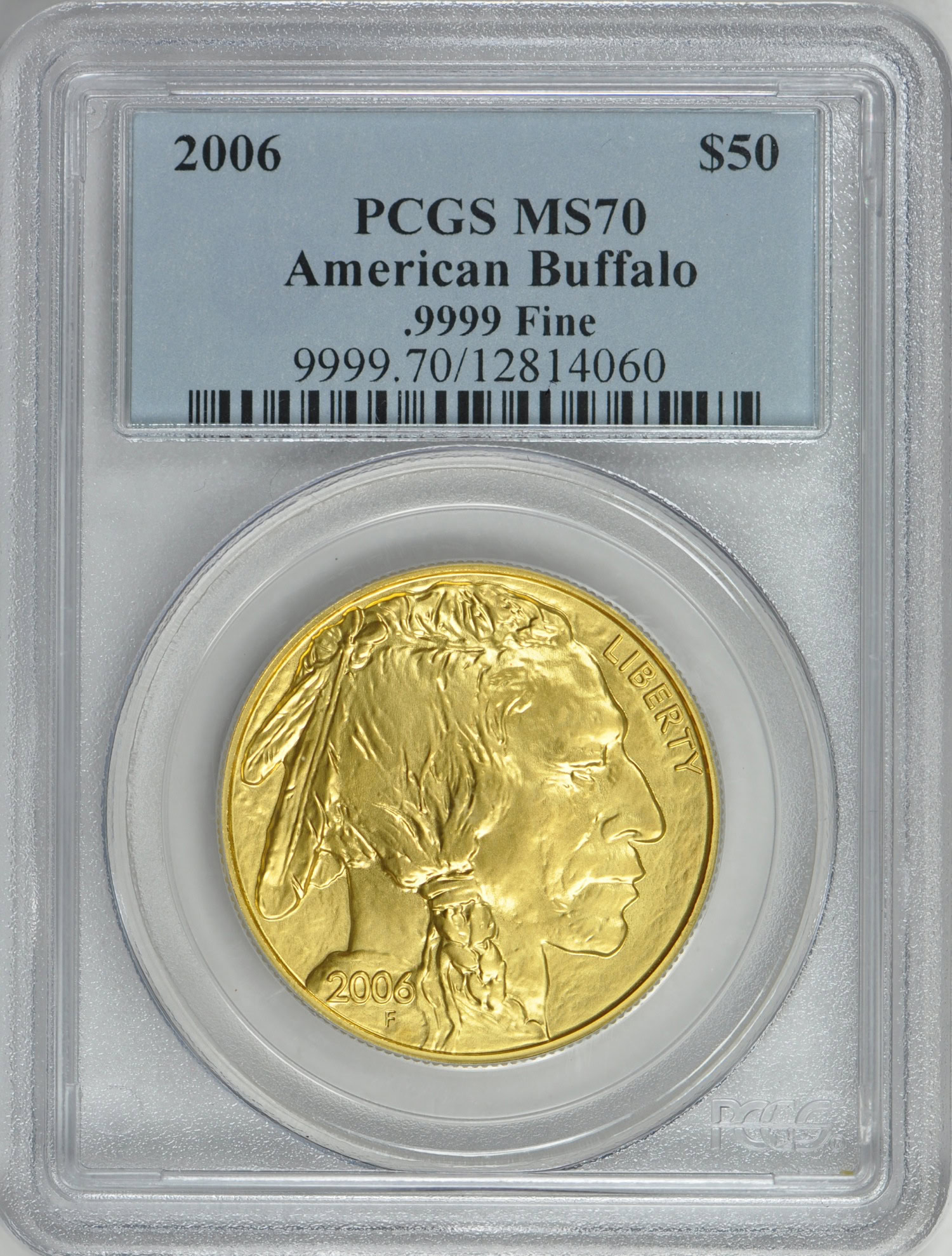 2006 $50 One-Ounce Gold American Buffalo PCGS MS-70 (Item 1734572) | GreatCollections Coin Auctions