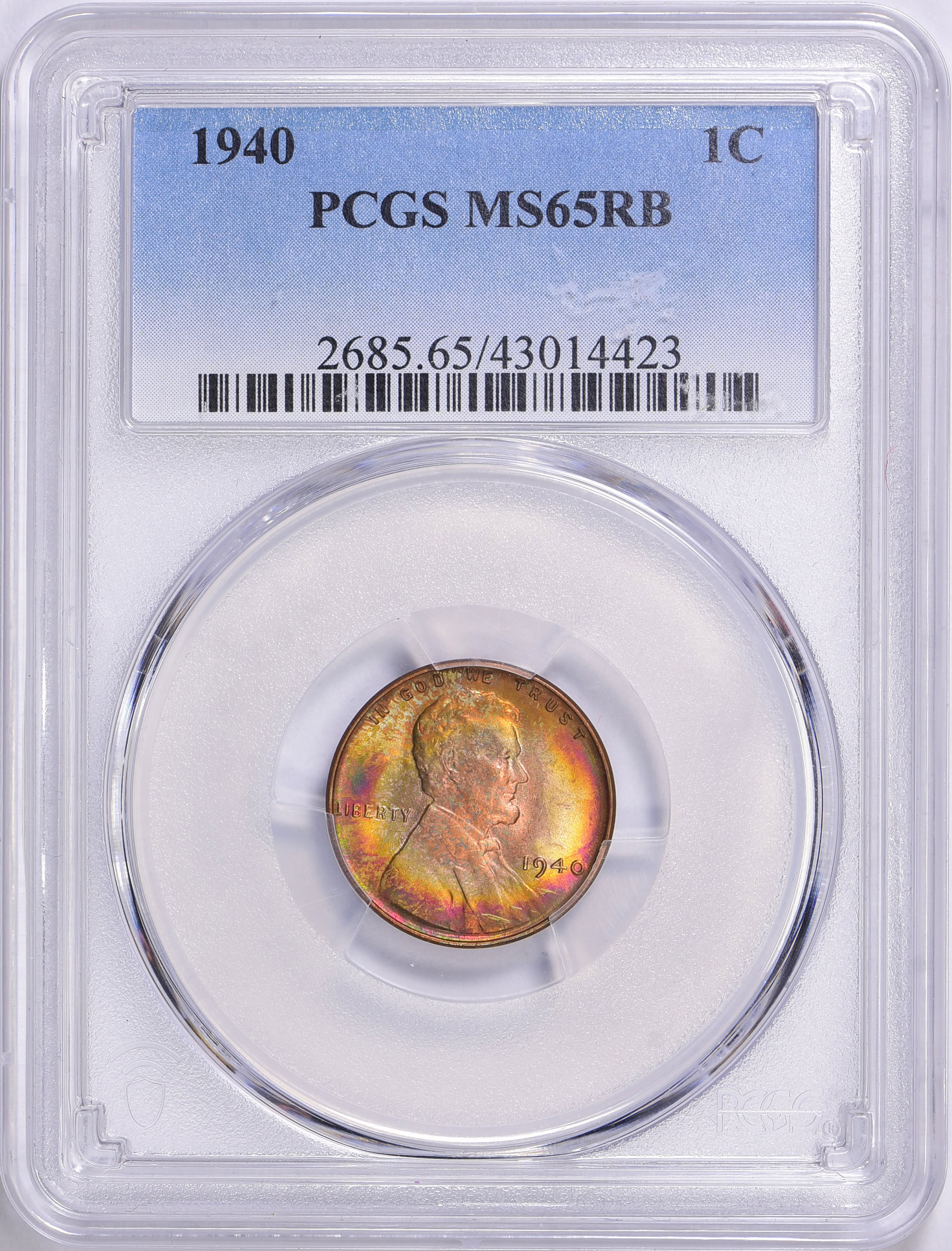 1940 Lincoln Cent PCGS MS-65 RB (Toned) (Item 1734597 ...