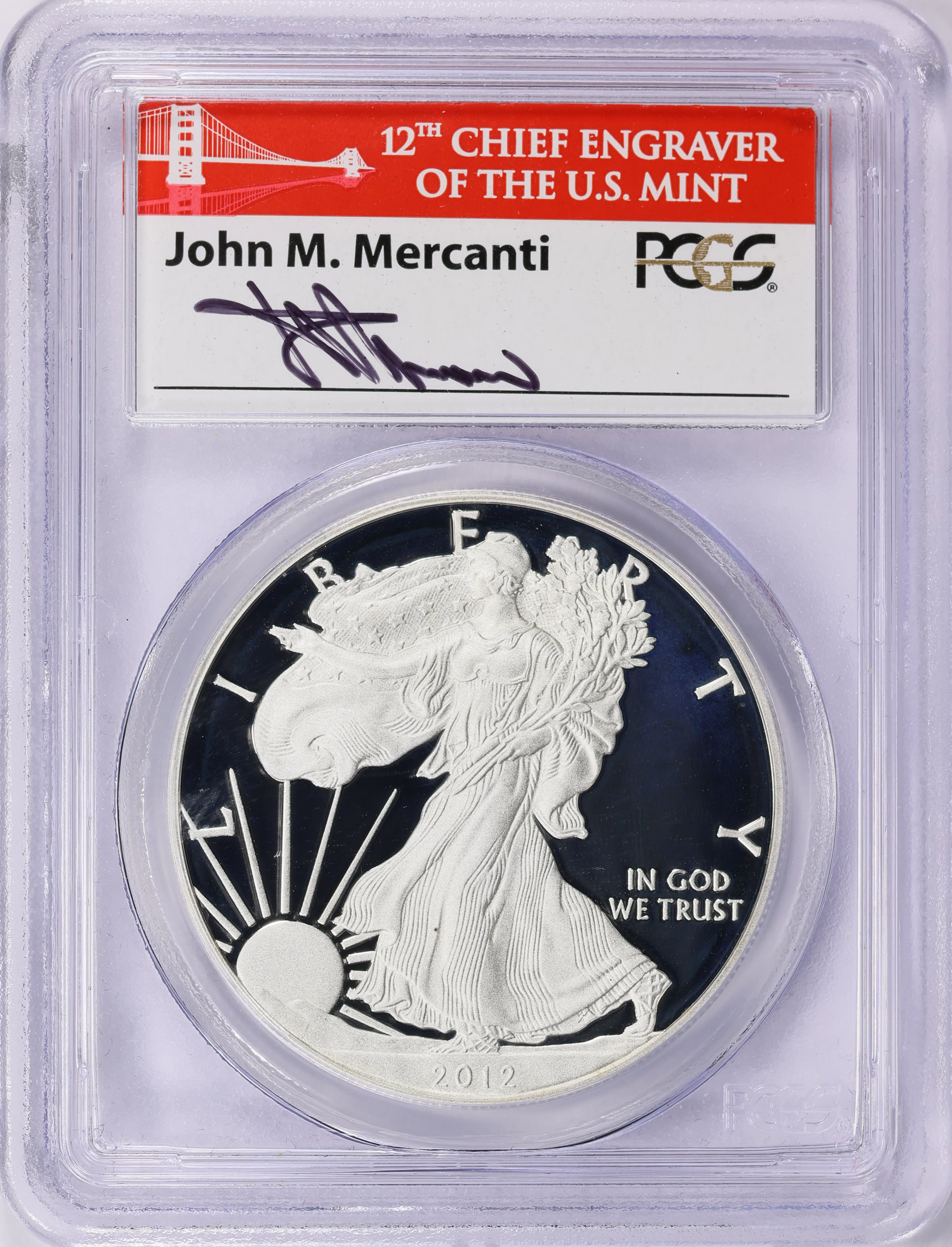 2012-S $1 Silver Eagle 75th Anniversary SF Mint First Strike PCGS Proof ...