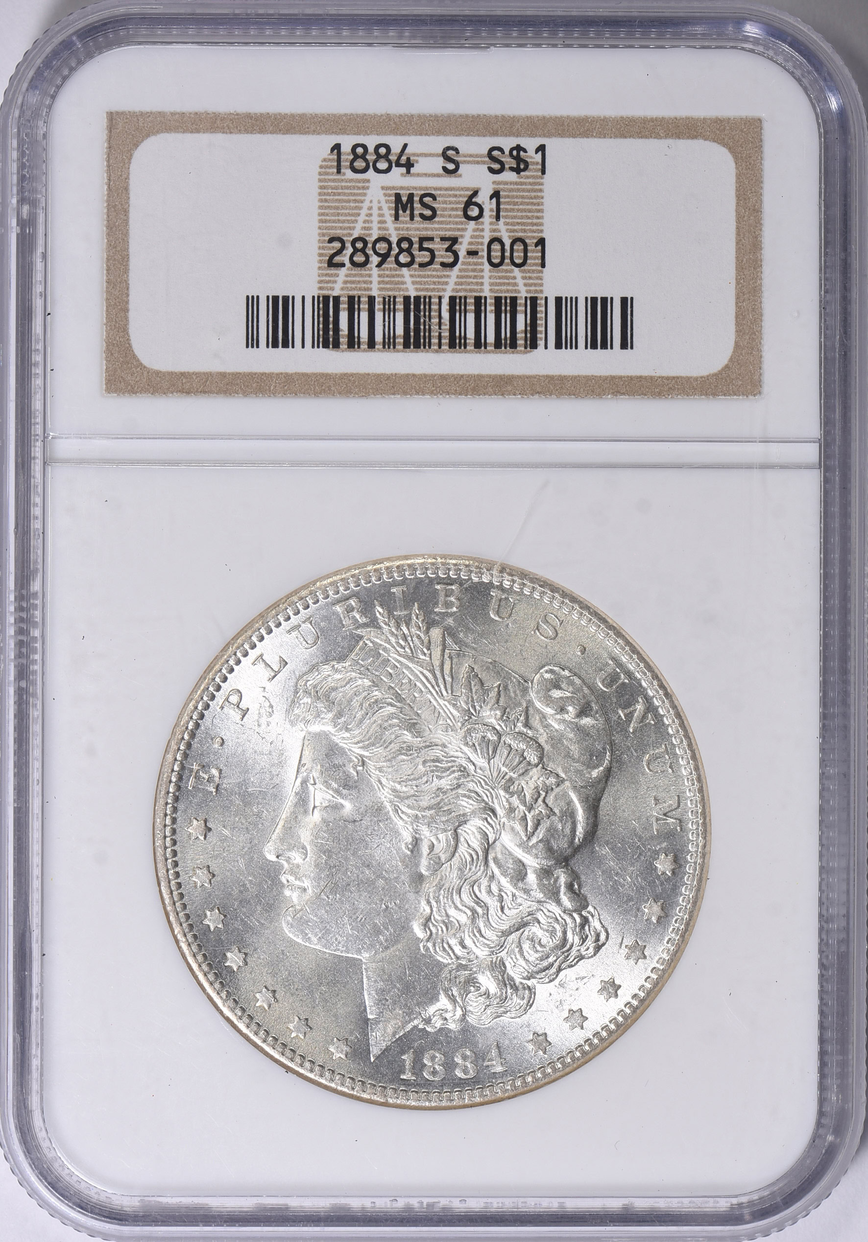 1884-S Morgan Silver Dollar NGC MS-61 (Item 1734643) | GreatCollections Coin Auctions