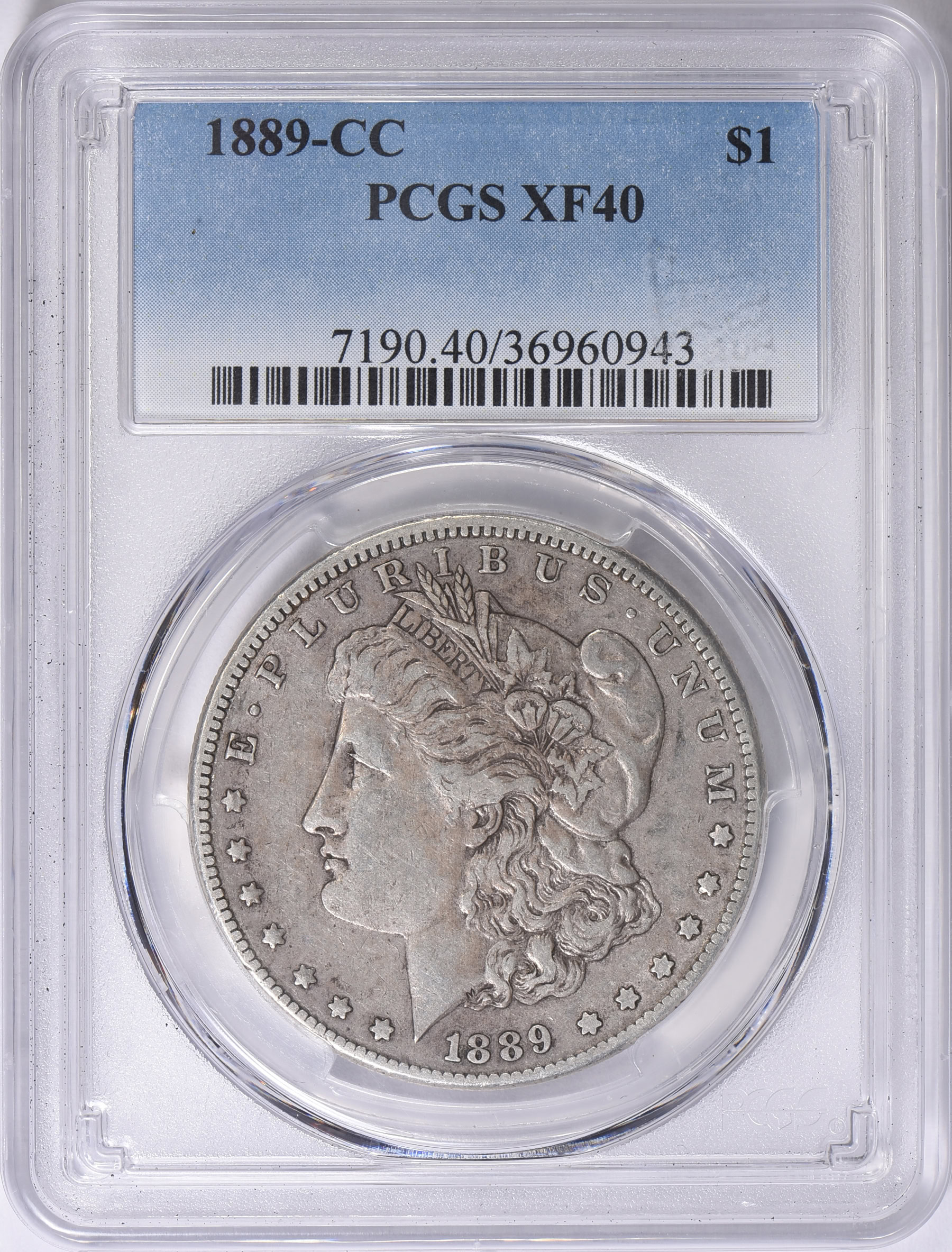 1889-CC Morgan Silver Dollar PCGS XF-40 (Item 1734644) | GreatCollections Coin Auctions