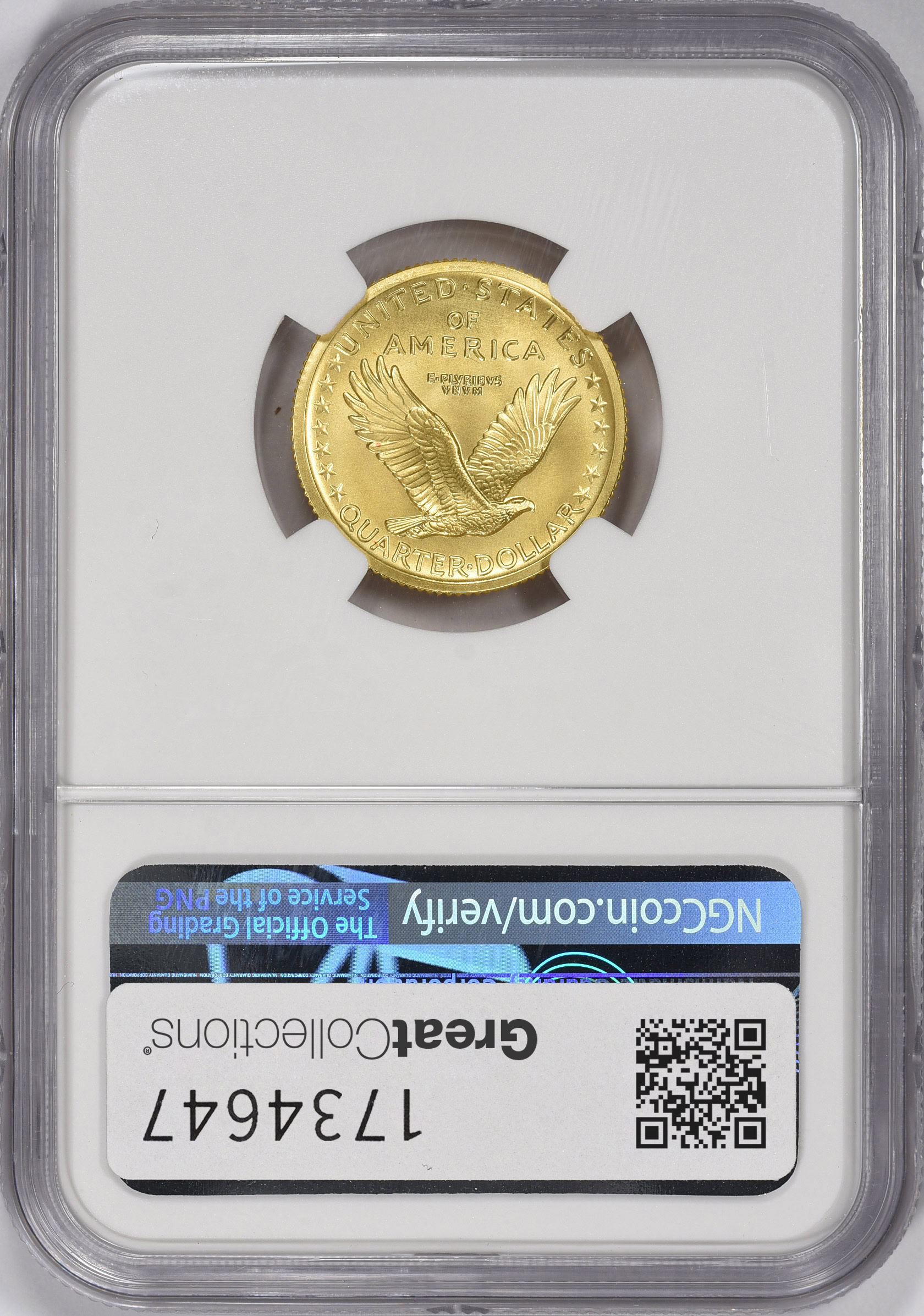 2016-W Gold Standing Liberty Quarter 100th Anniversary. NGC SP-70 (Item ...
