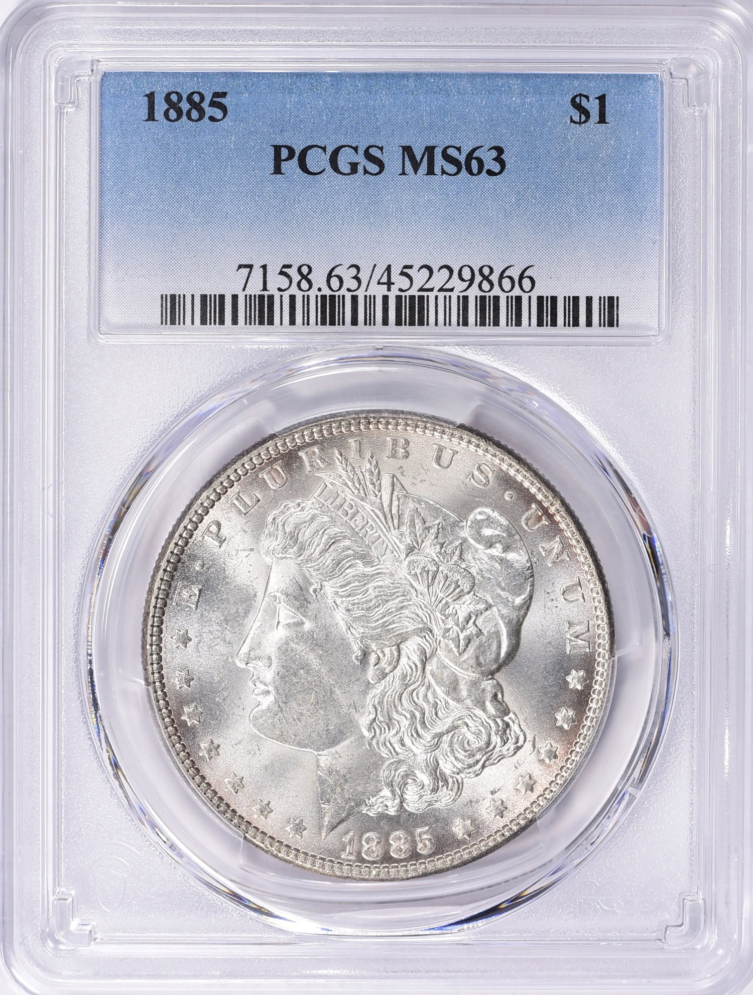 1885 Morgan Silver Dollar PCGS MS-63 (Item 1734676) | GreatCollections Coin Auctions